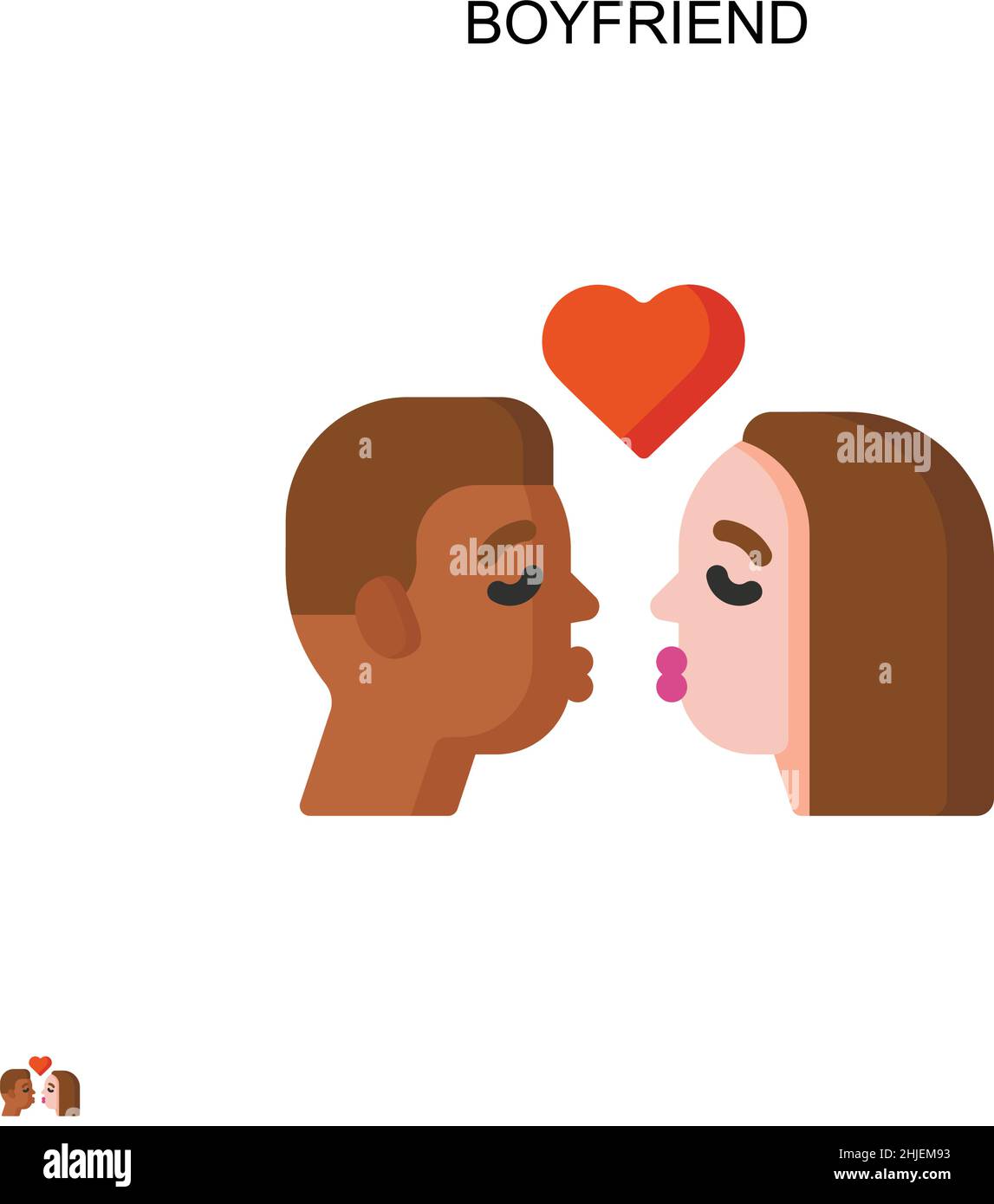 Boyfriend Simple vector icon. Illustration symbol design template for ...