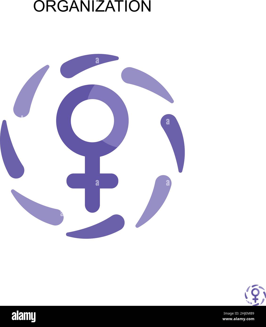 Organization Simple vector icon. Illustration symbol design template ...