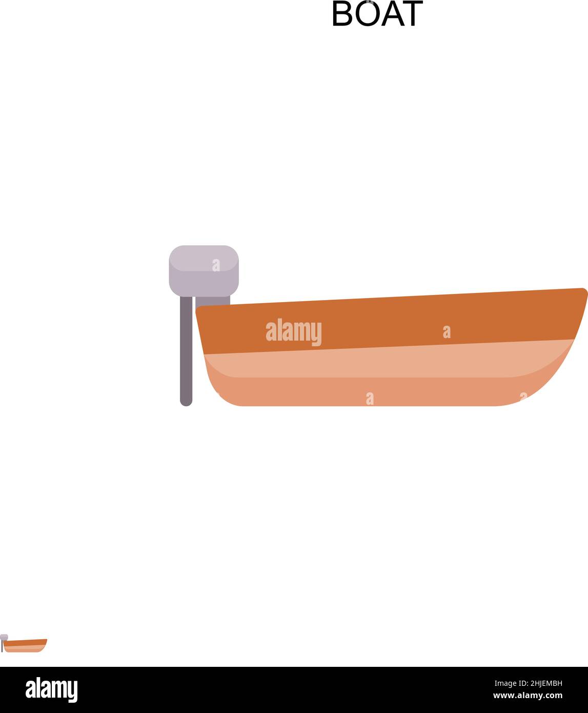 Boat Simple vector icon. Illustration symbol design template for web ...