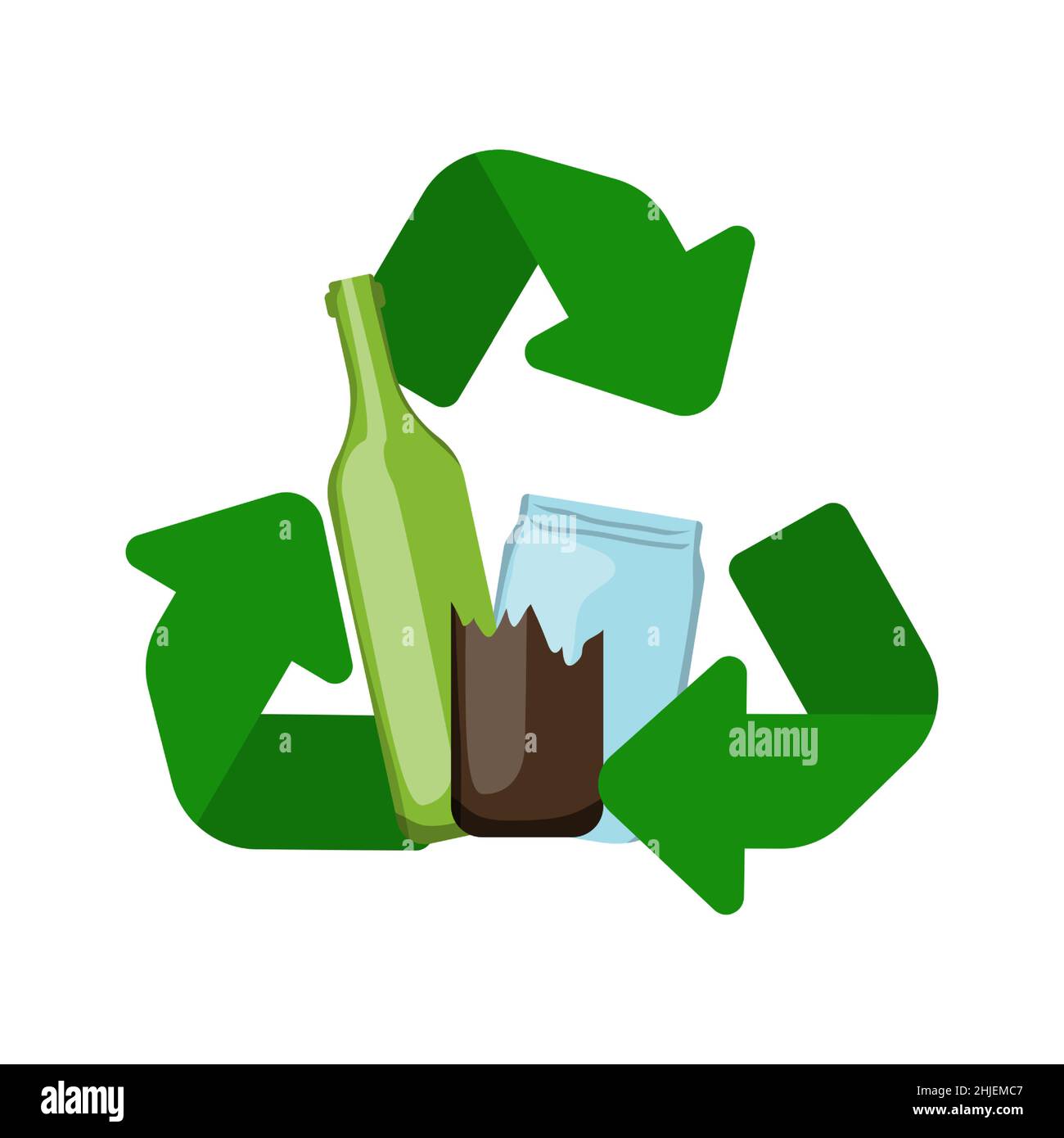 The glass recycle symbols set vector illustration Stock Vector Image ...