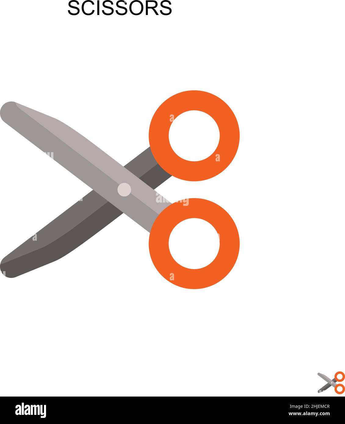 Scissors Simple vector icon. Illustration symbol design template for ...