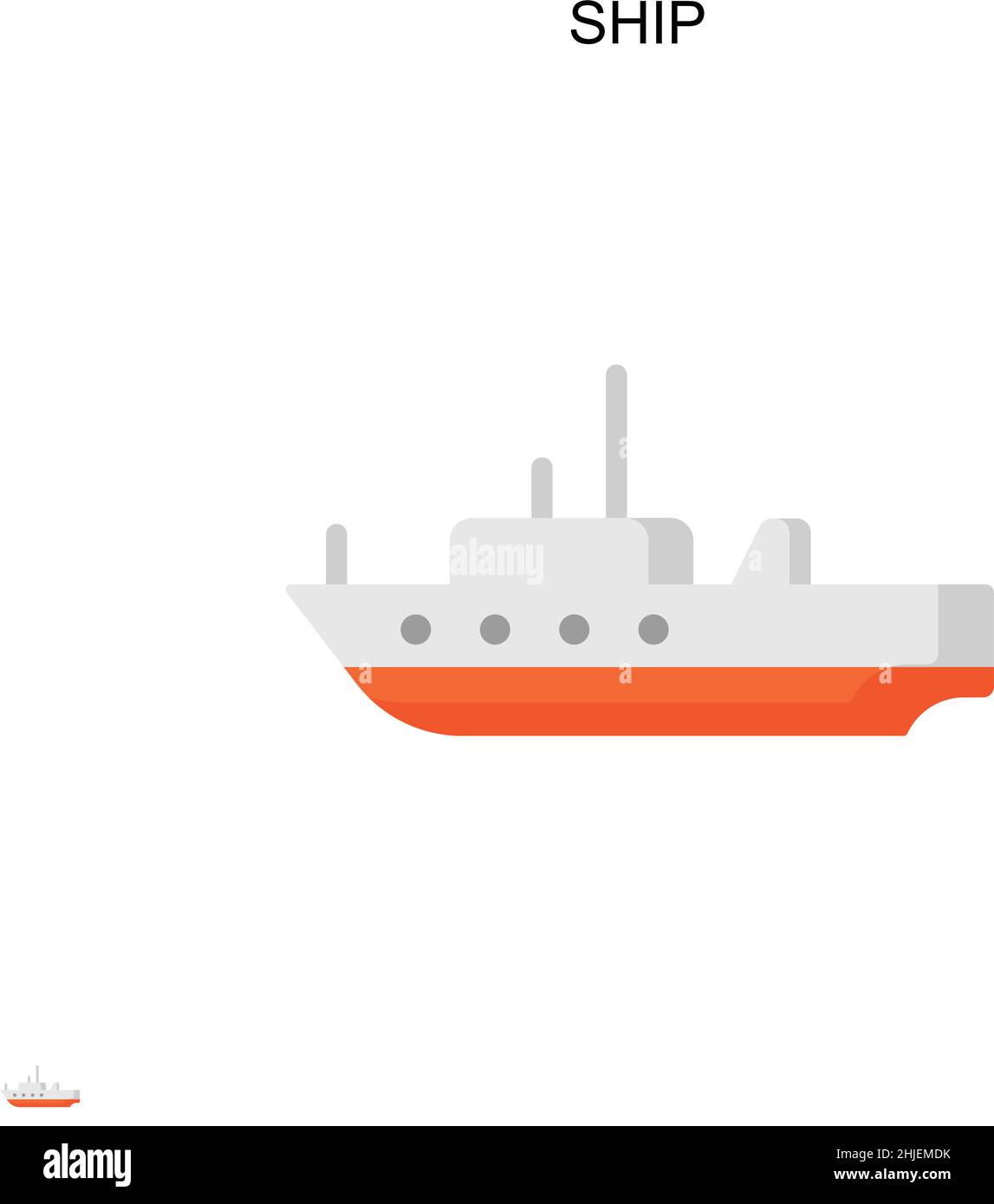 Ship Simple vector icon. Illustration symbol design template for web ...