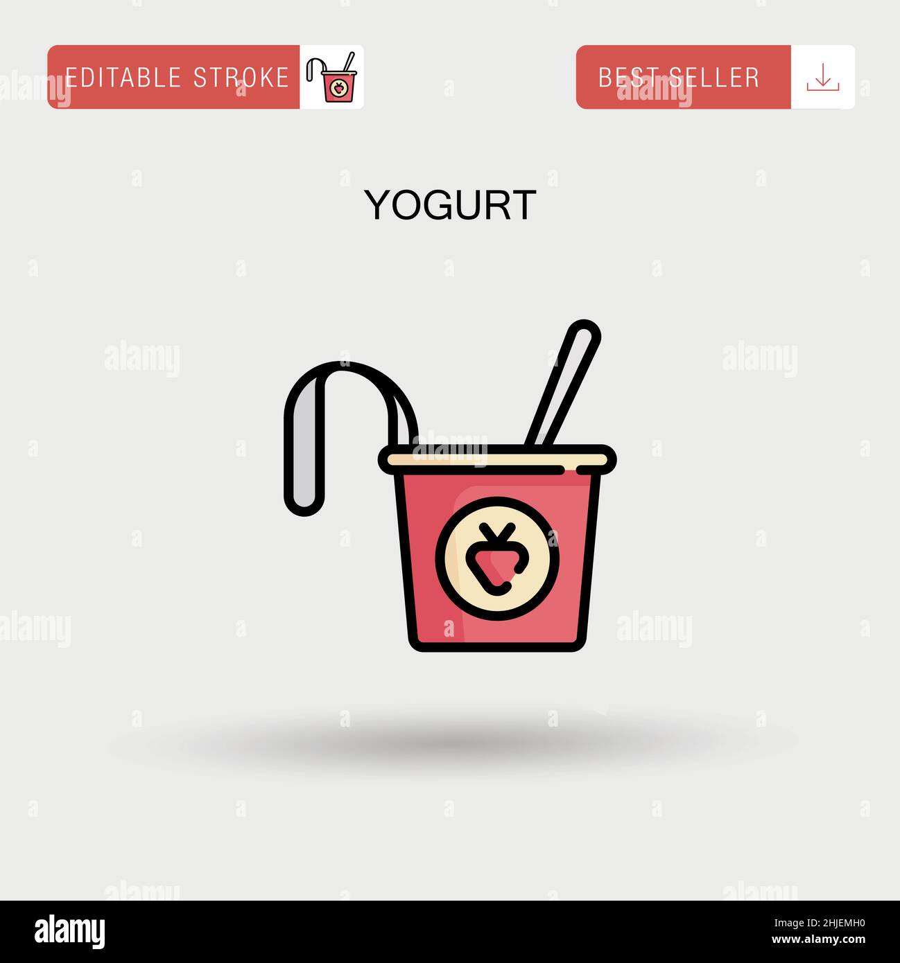 Granola yogurt berry fruit Stock Vector Images - Alamy