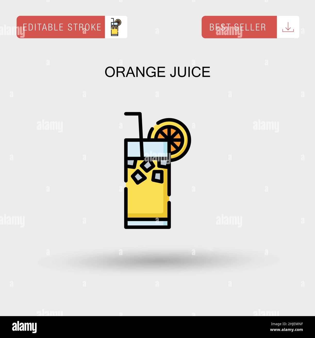 Orange juice Simple vector icon Stock Vector Image & Art - Alamy