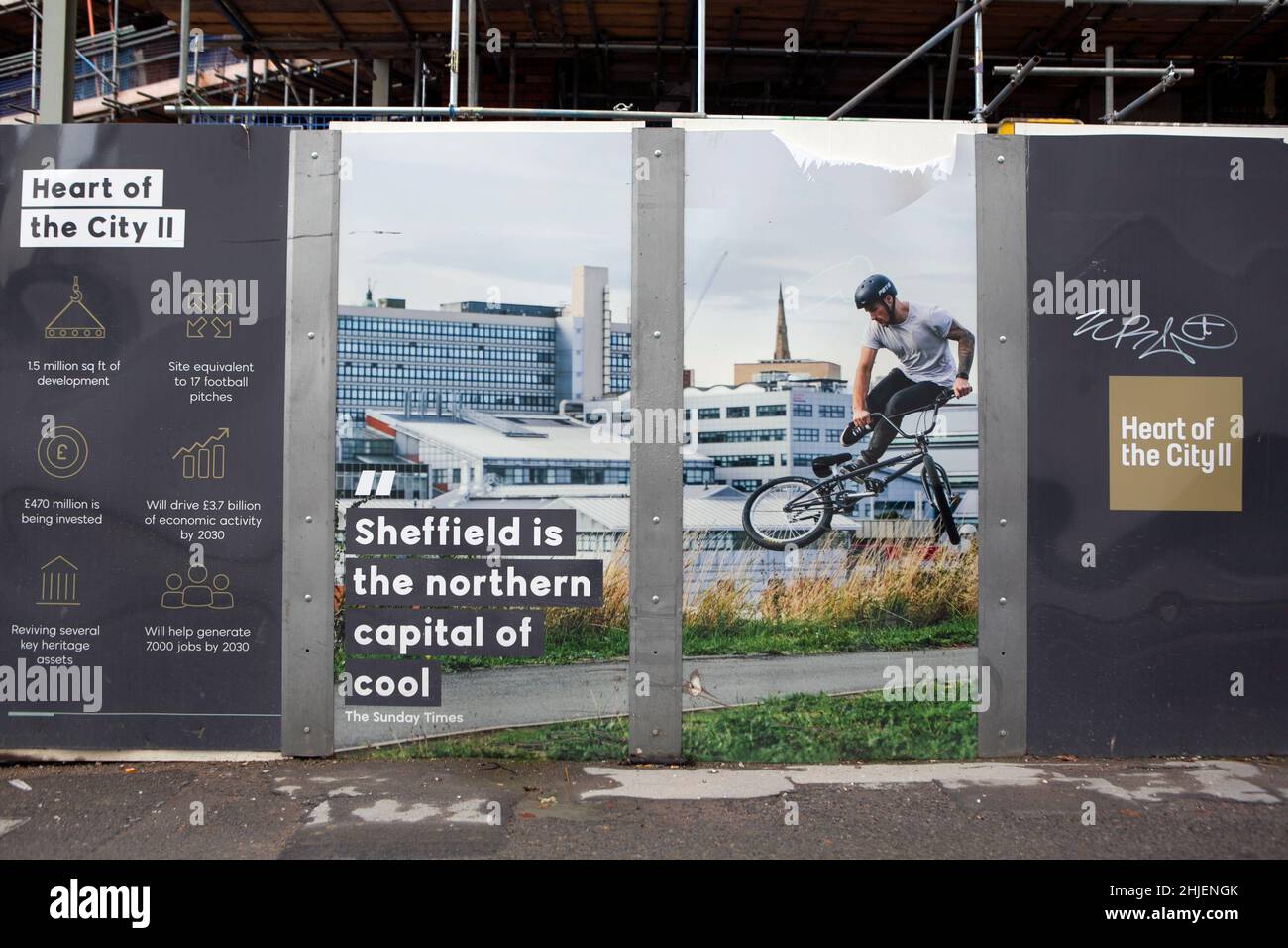 New building projects springing up in Sheffield City Centre Stock Photo ...