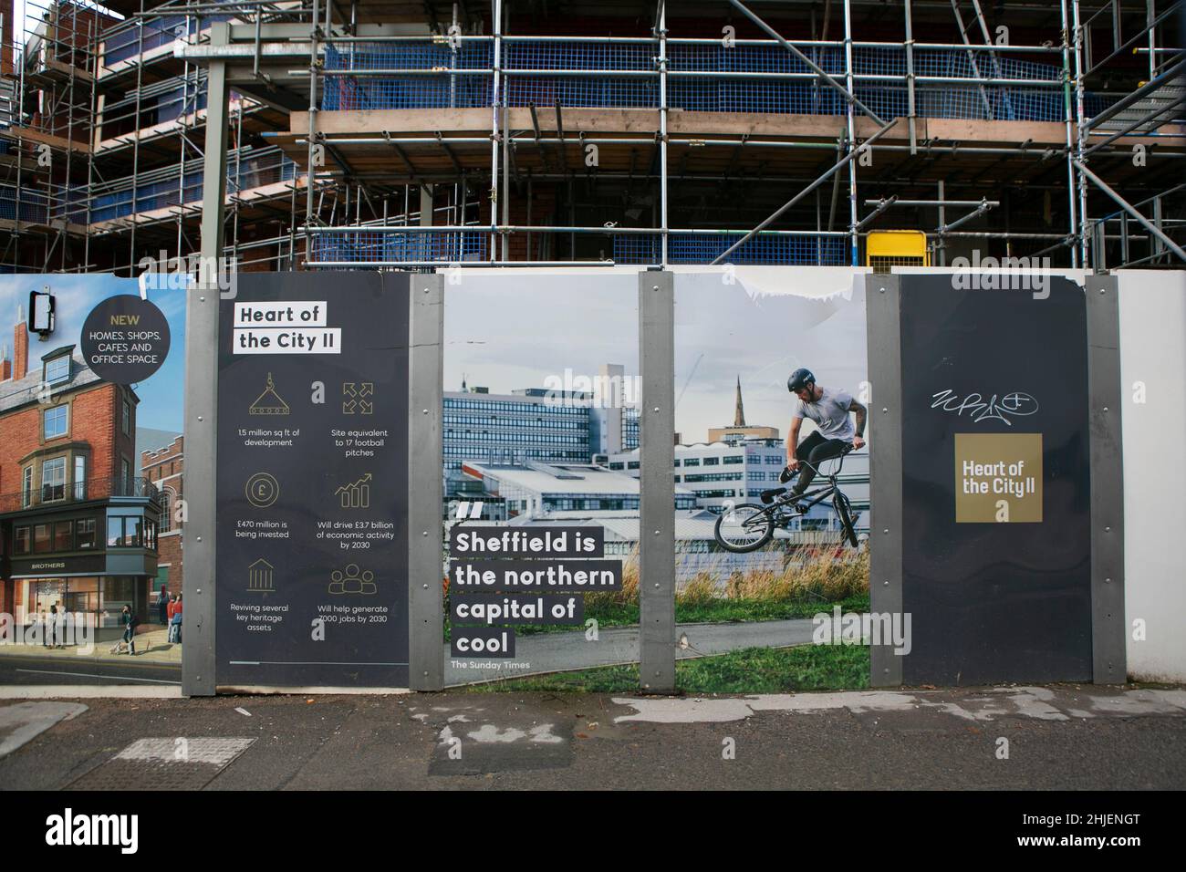 New building projects springing up in Sheffield City Centre Stock Photo ...