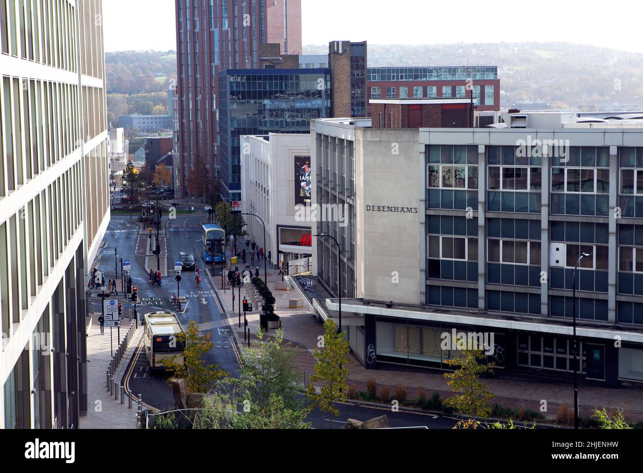 The Now closed Debenhams department store in Sheffield City Centre ...