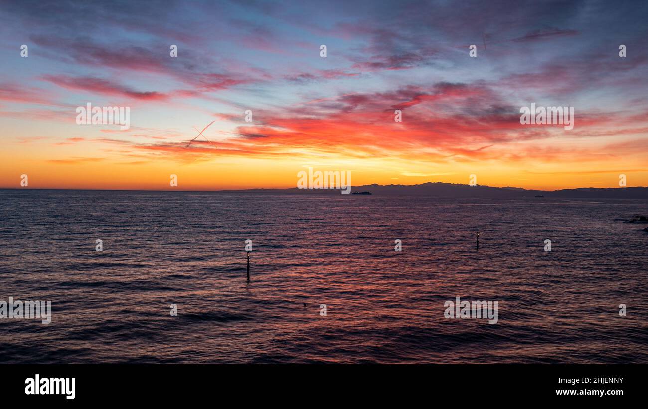 Sunset genova liguria italy hi-res stock photography and images - Alamy