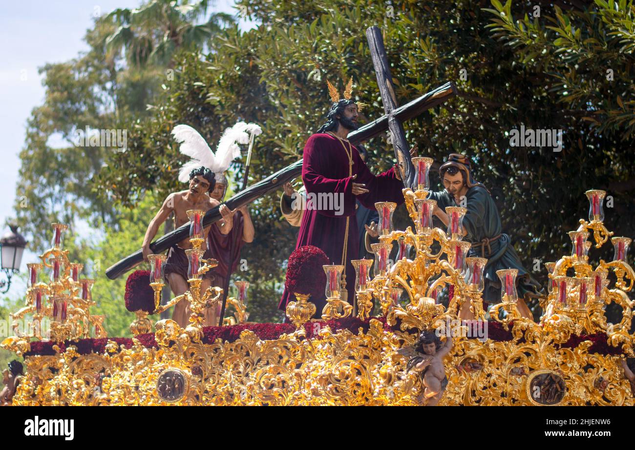 Jesus Christ carried on his shoulder towards his crucifixion Stock ...