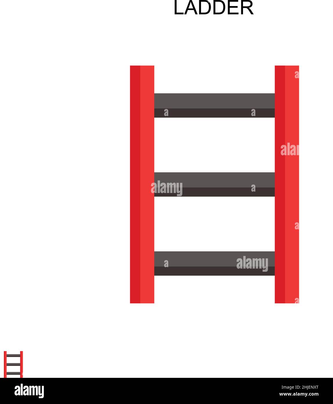 Construction worker climbing up ladder Stock Vector Images - Alamy