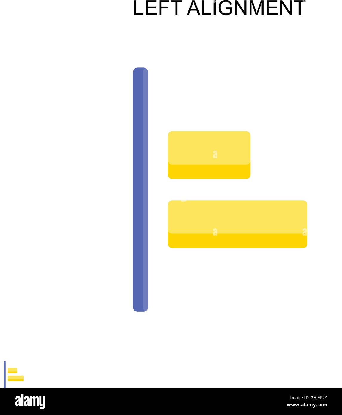 Left alignment Simple vector icon. Illustration symbol design template ...