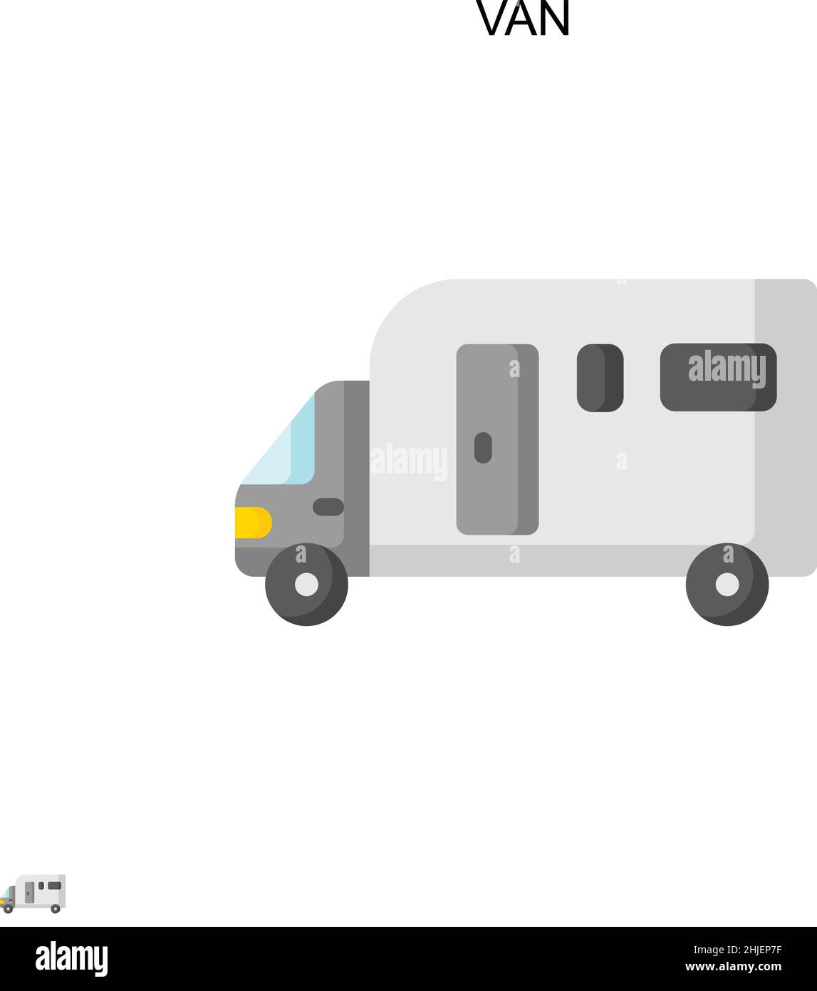 Van Simple vector icon. Illustration symbol design template for web ...