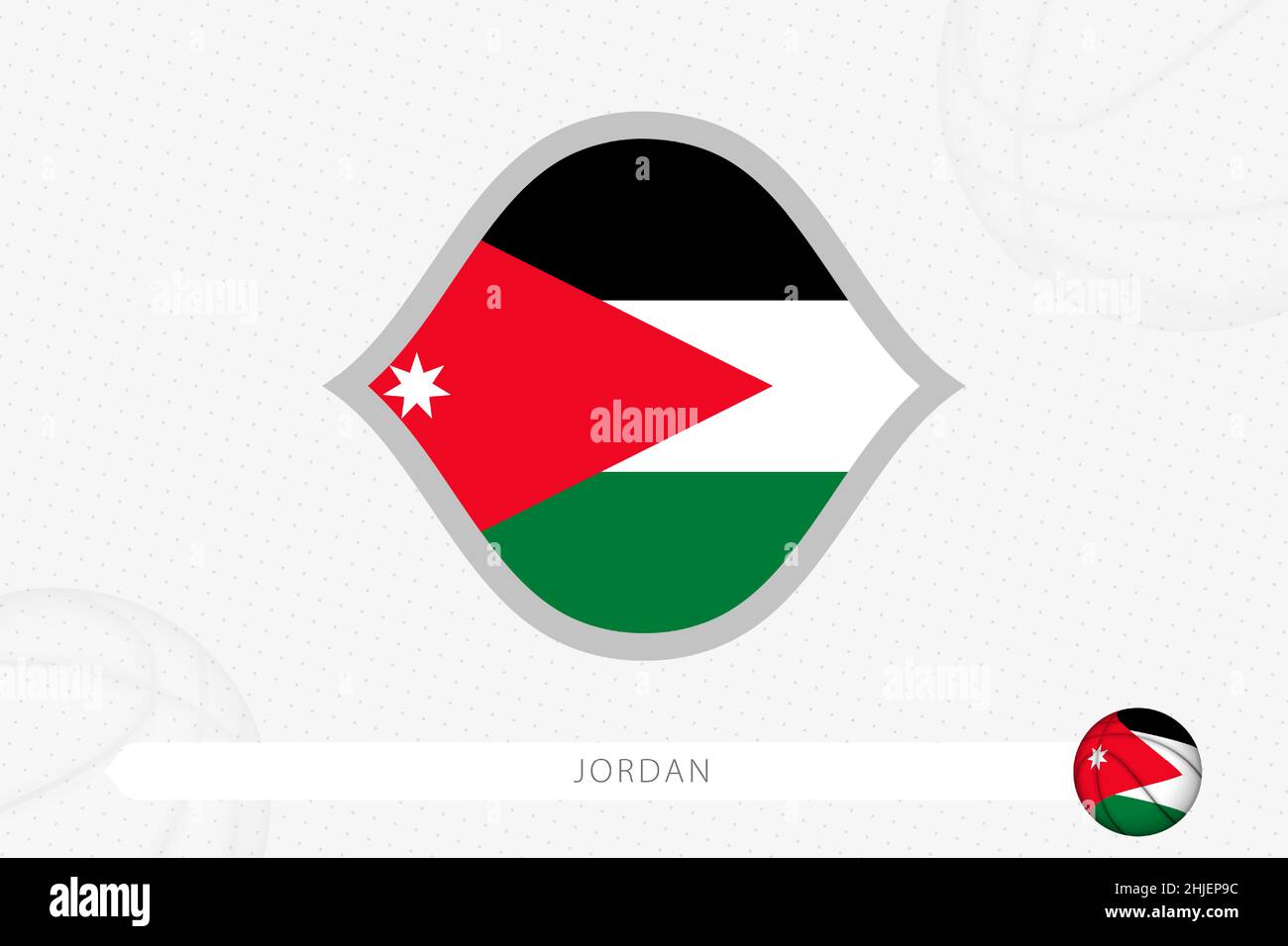 Jordan flag for basketball competition on gray basketball background ...