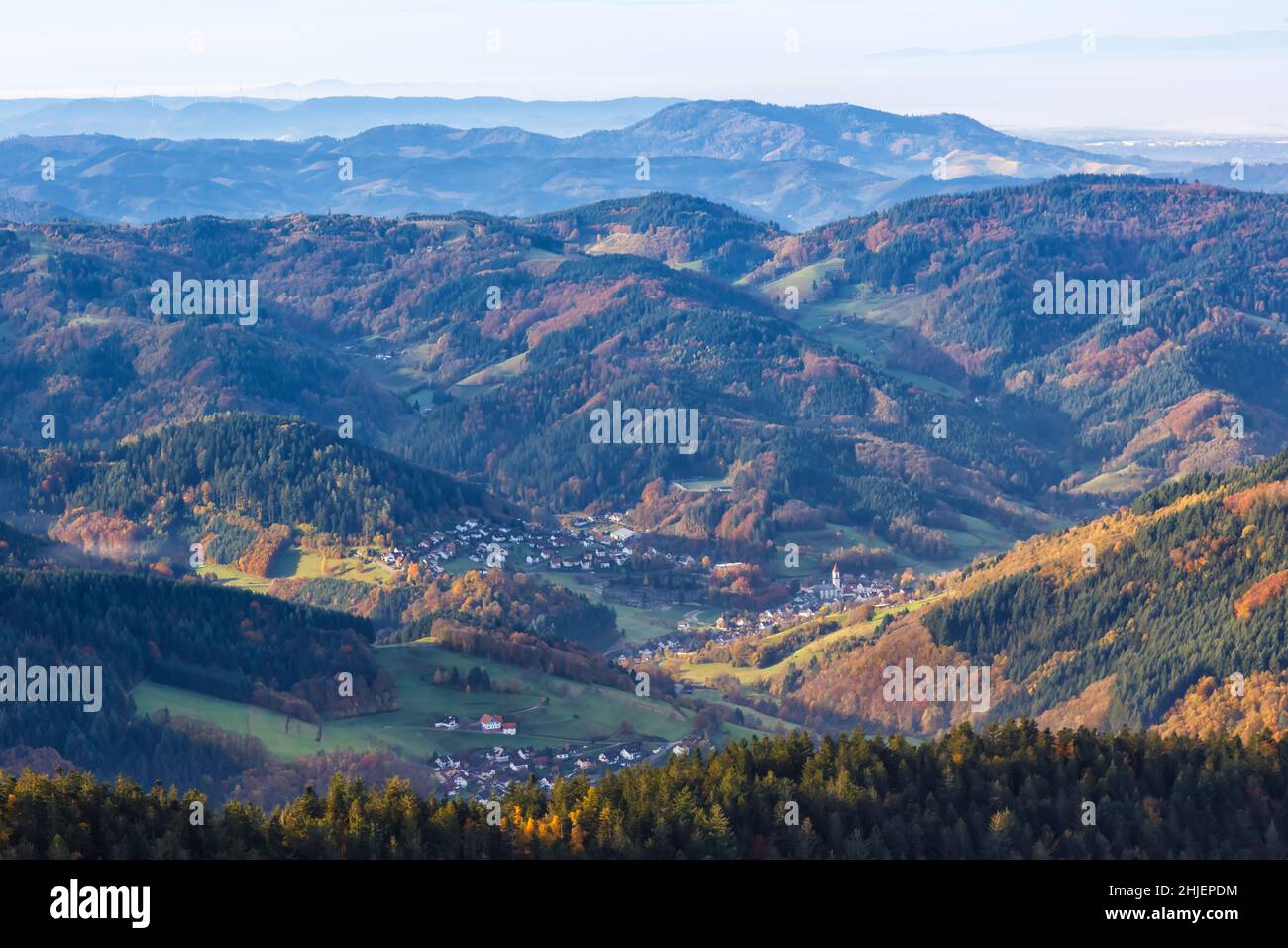 Seebach in the Black Forest mountains landscape scenery nature fall ...