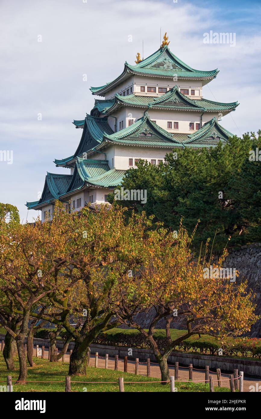 The view of the five stories main keep of Nagoya castle (Meijo), one of ...