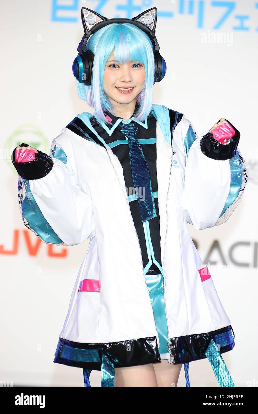 Enako, an official ambassador and Japanese cosplayer, attended the ...