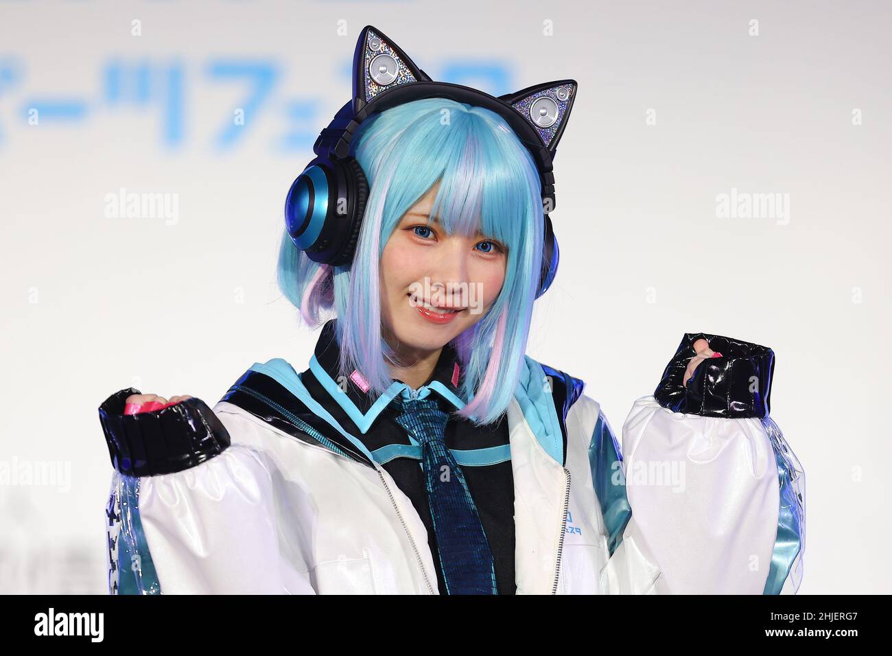 Enako, an official ambassador and Japanese cosplayer, attended the ...