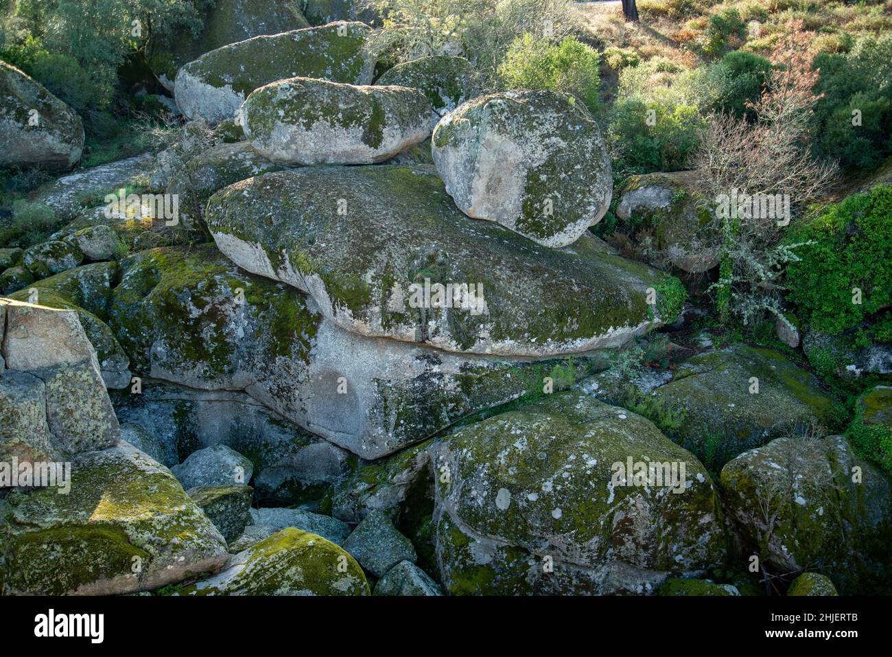 the Stone Canyon of Ribeira de Sor near the Village of Sume in Alentejo ...