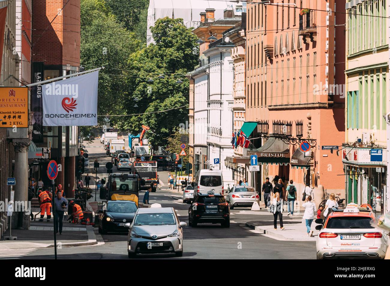 Oslo, Norway. Traffic On Kristian IVs gate Street In Oslo Stock Photo ...