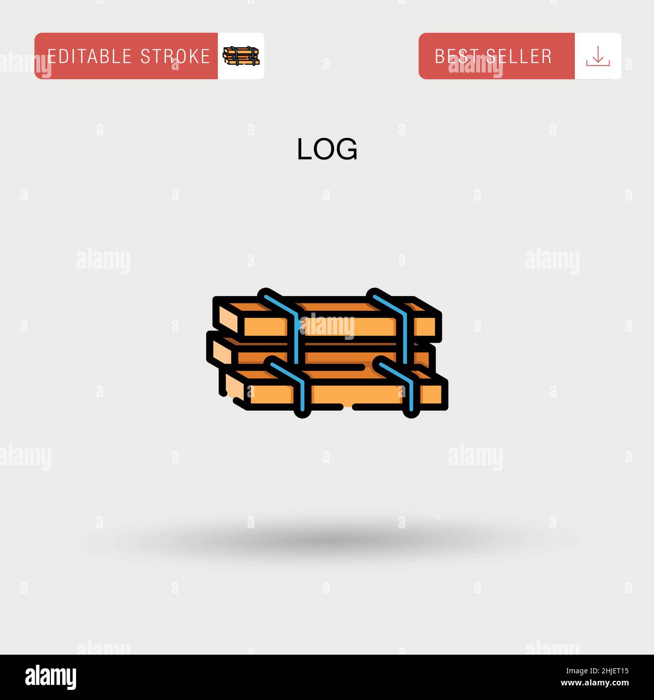 Log Simple vector icon Stock Vector Image & Art - Alamy