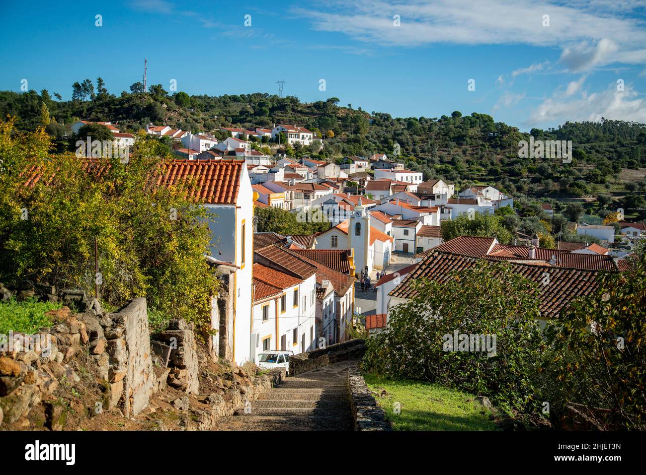 a view of the Town of Belver with the Igreja de nossa snehora da ...