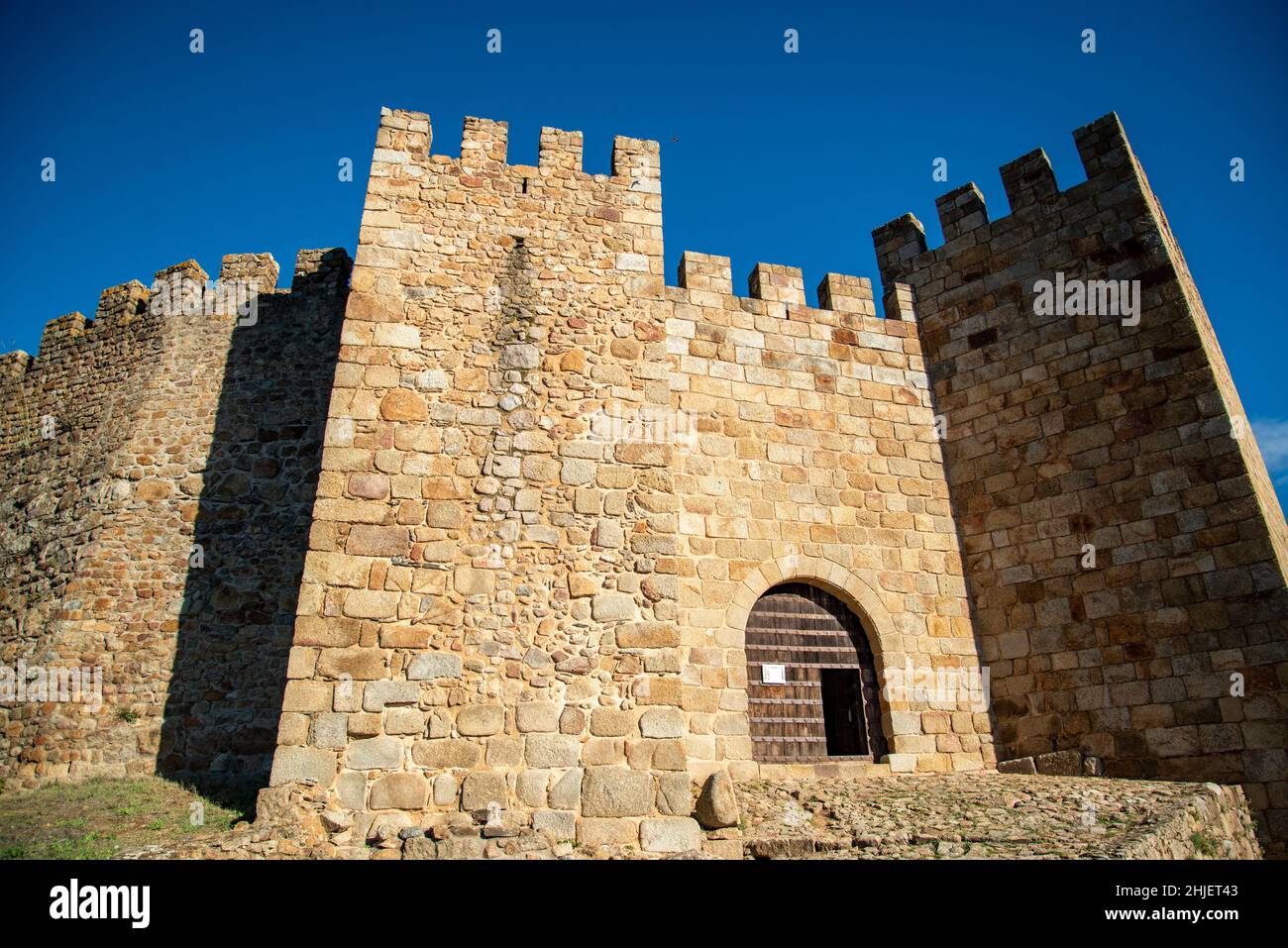 the Castelo de Belver in the Town of Belver at the Rio Tejo in Alentejo ...
