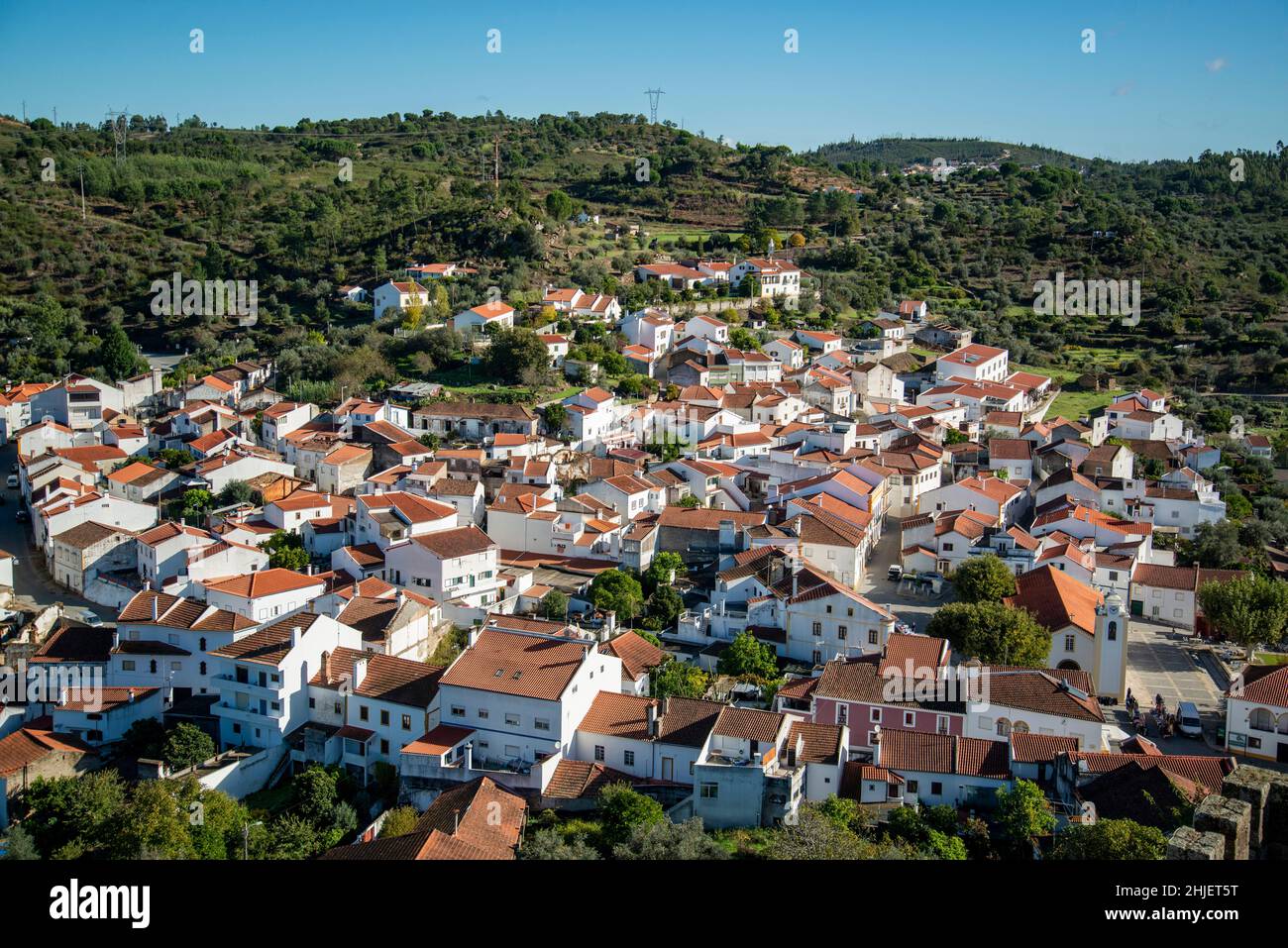 a view of the Town of Belver with the Igreja de nossa snehora da ...
