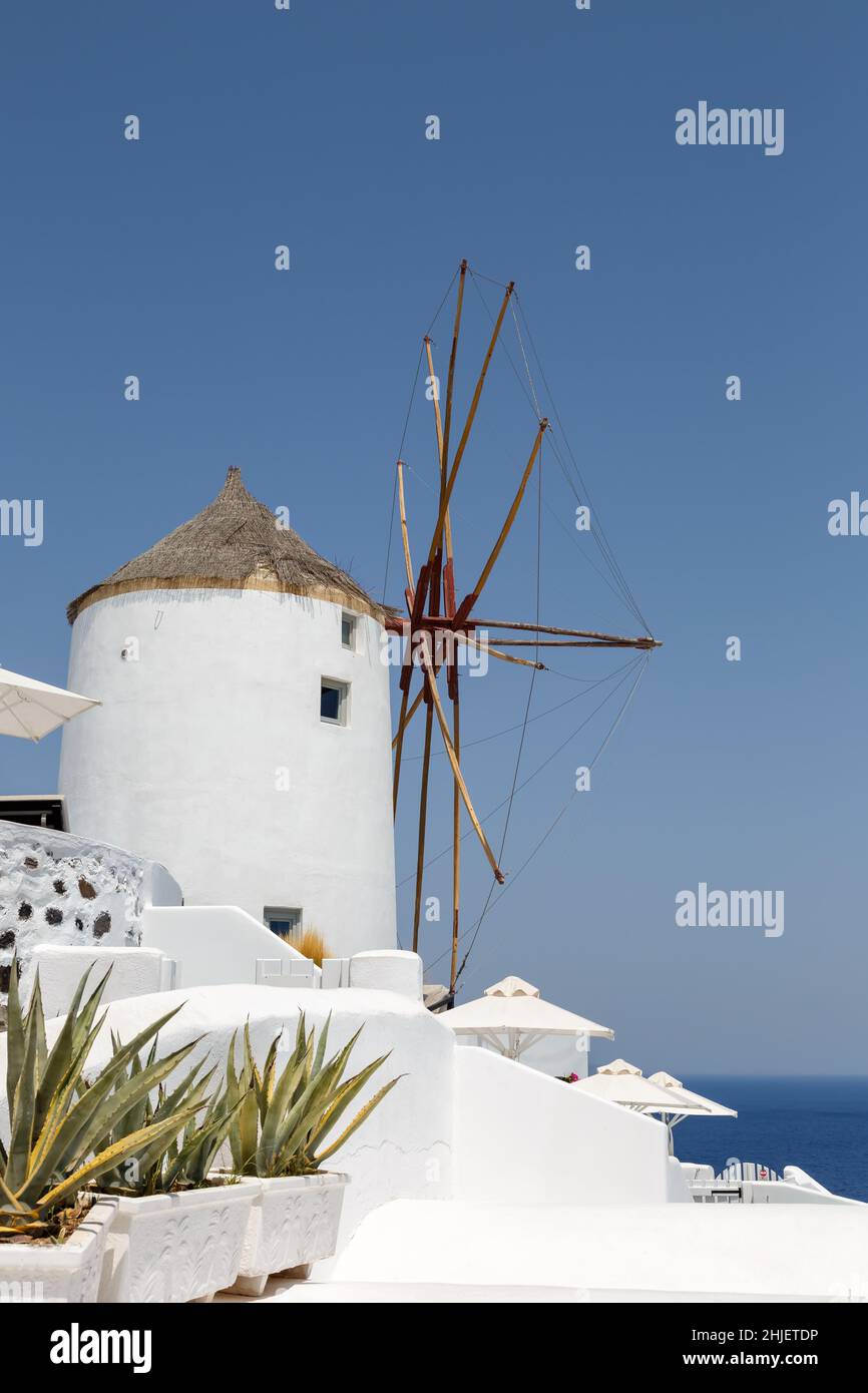 Windmill on Santorini island holidays in Greece travel traveling Oia ...