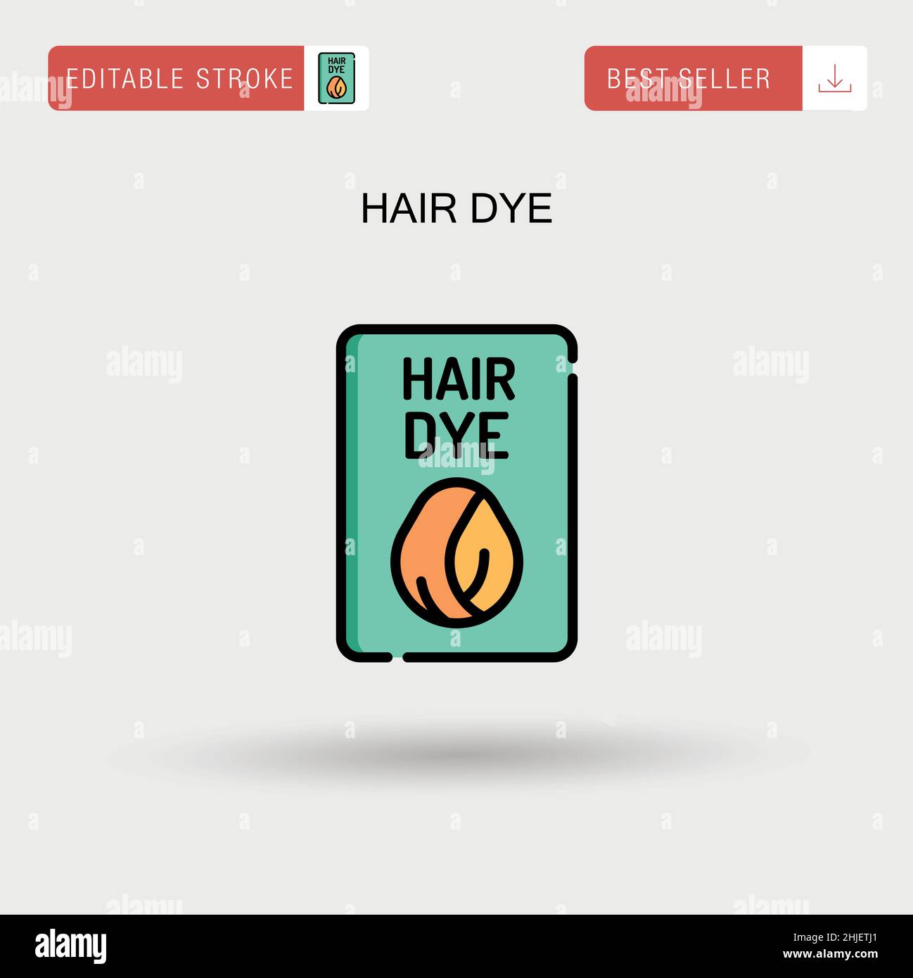 Hair dye Simple vector icon Stock Vector Image & Art - Alamy