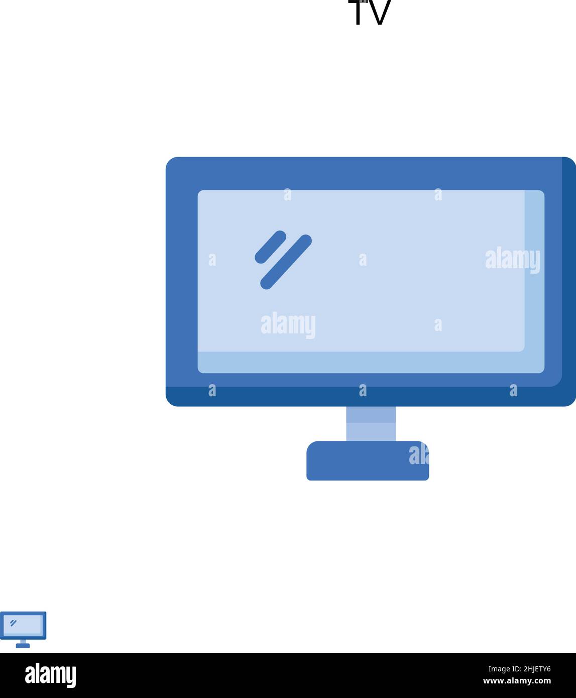 Tv Simple vector icon. Illustration symbol design template for web ...