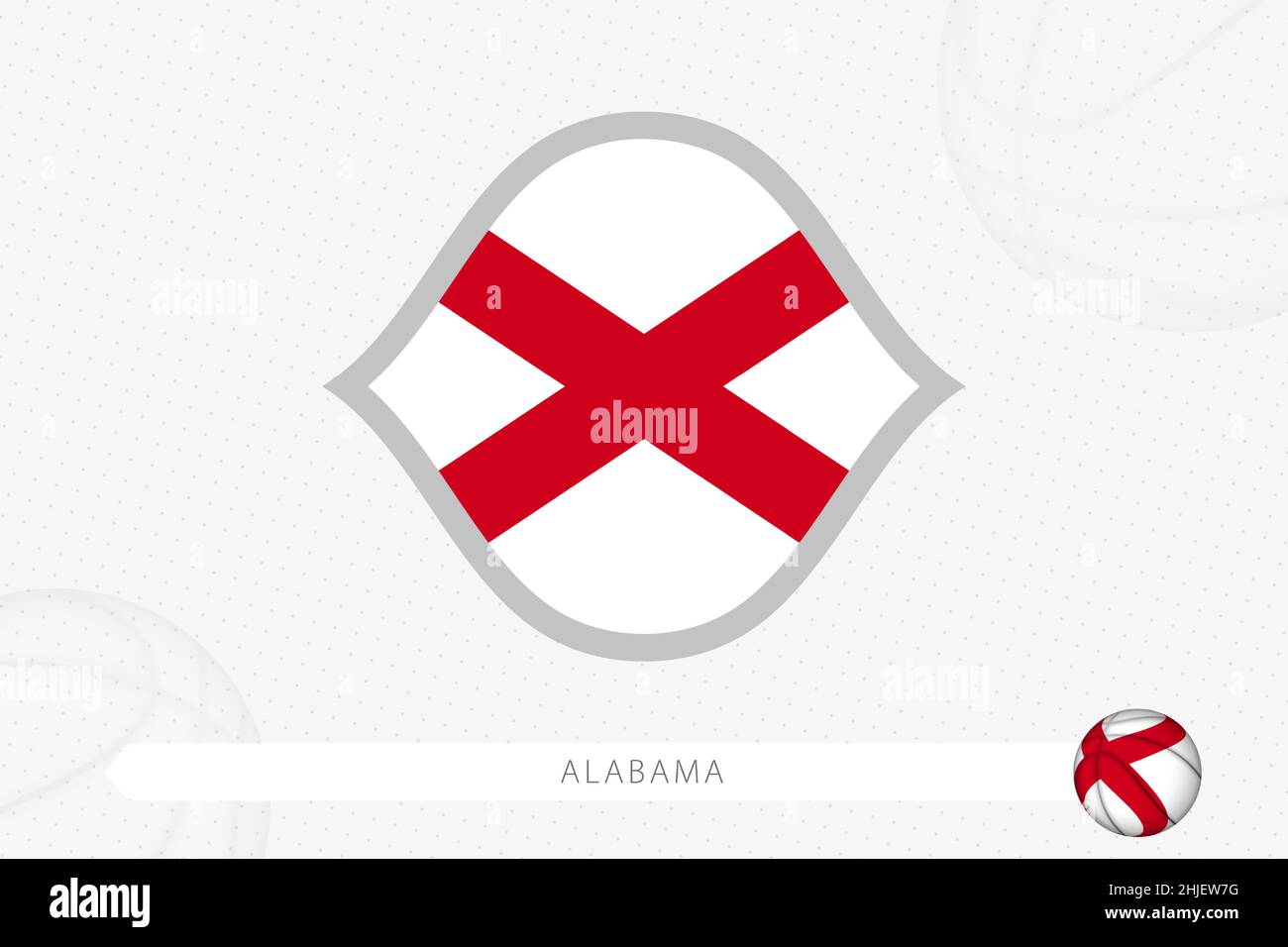 Alabama flag for basketball competition on gray basketball background ...