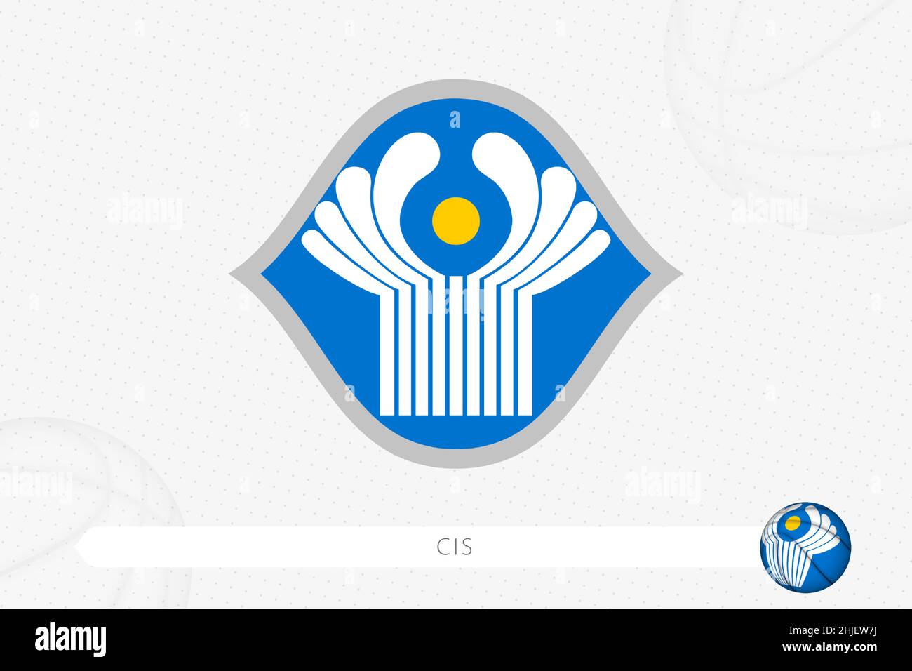 CIS flag for basketball competition on gray basketball background ...
