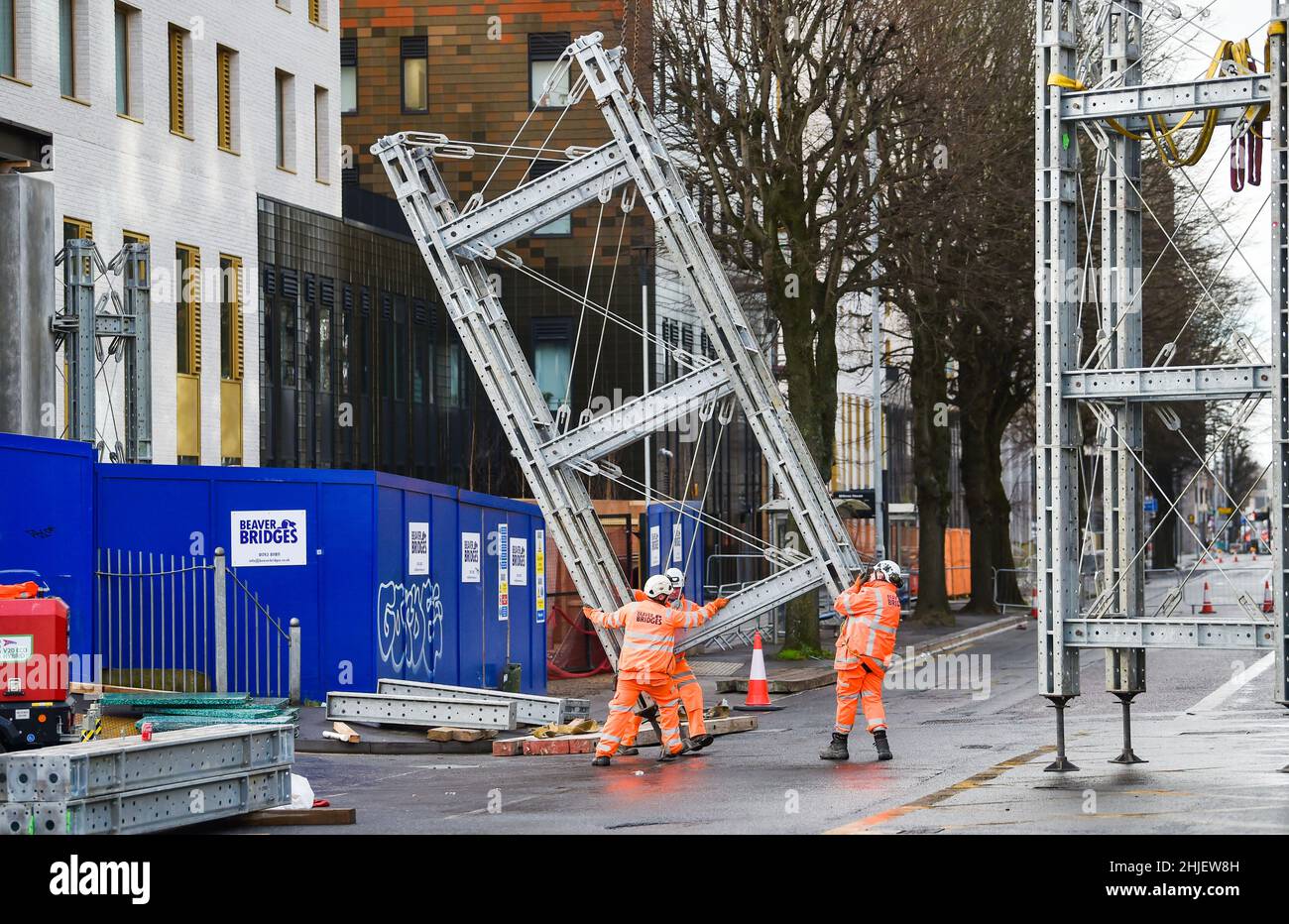 Brighton UK 29th January 2022 - Construction of the University of ...