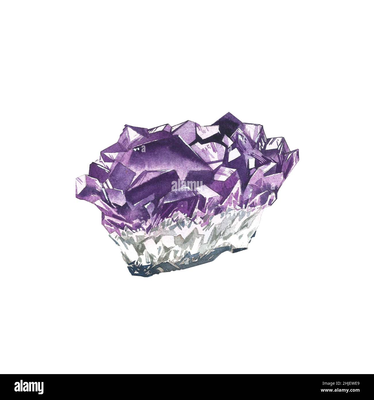 Amethyst Cluster Drawing