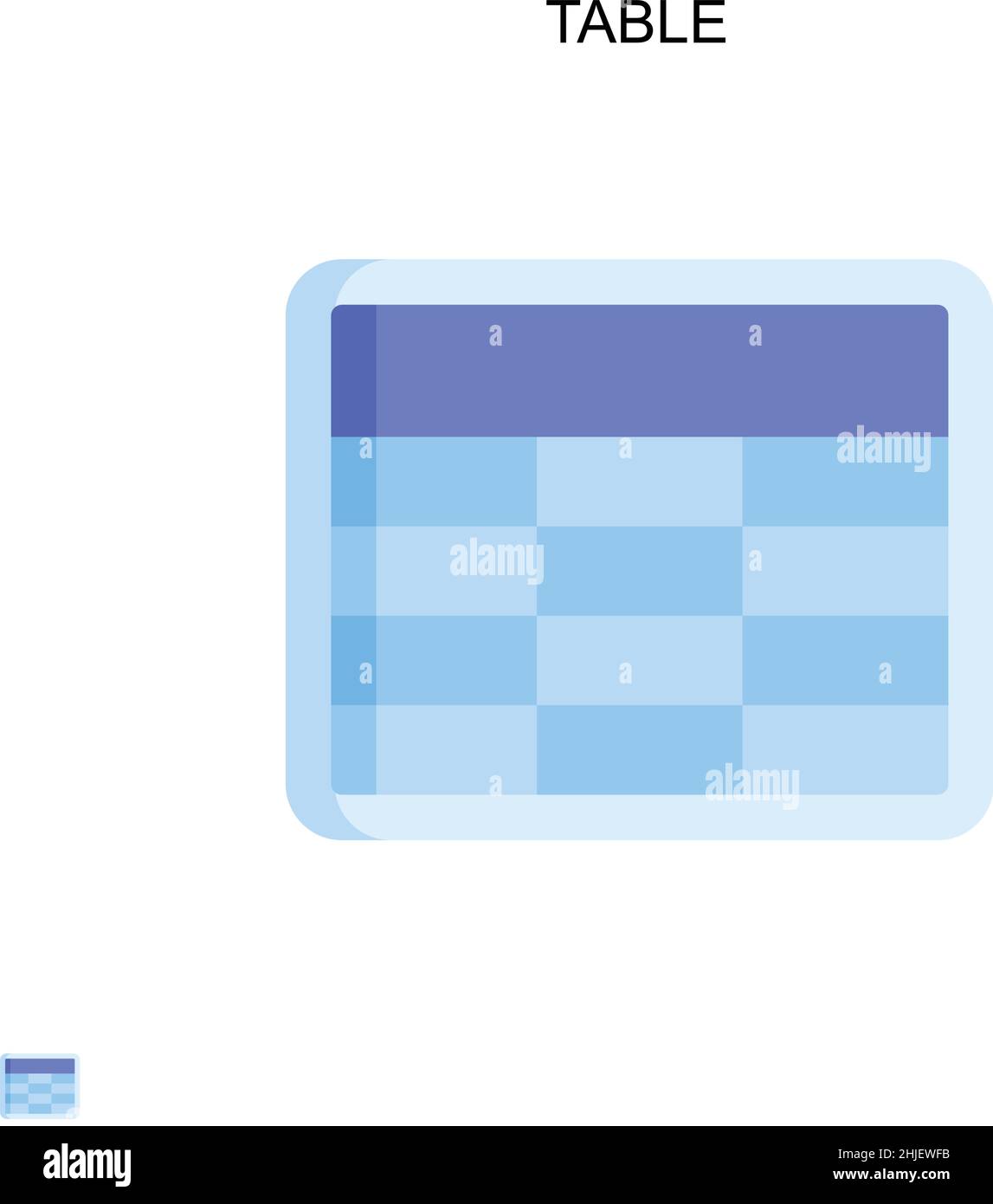 Table Simple vector icon. Illustration symbol design template for web ...