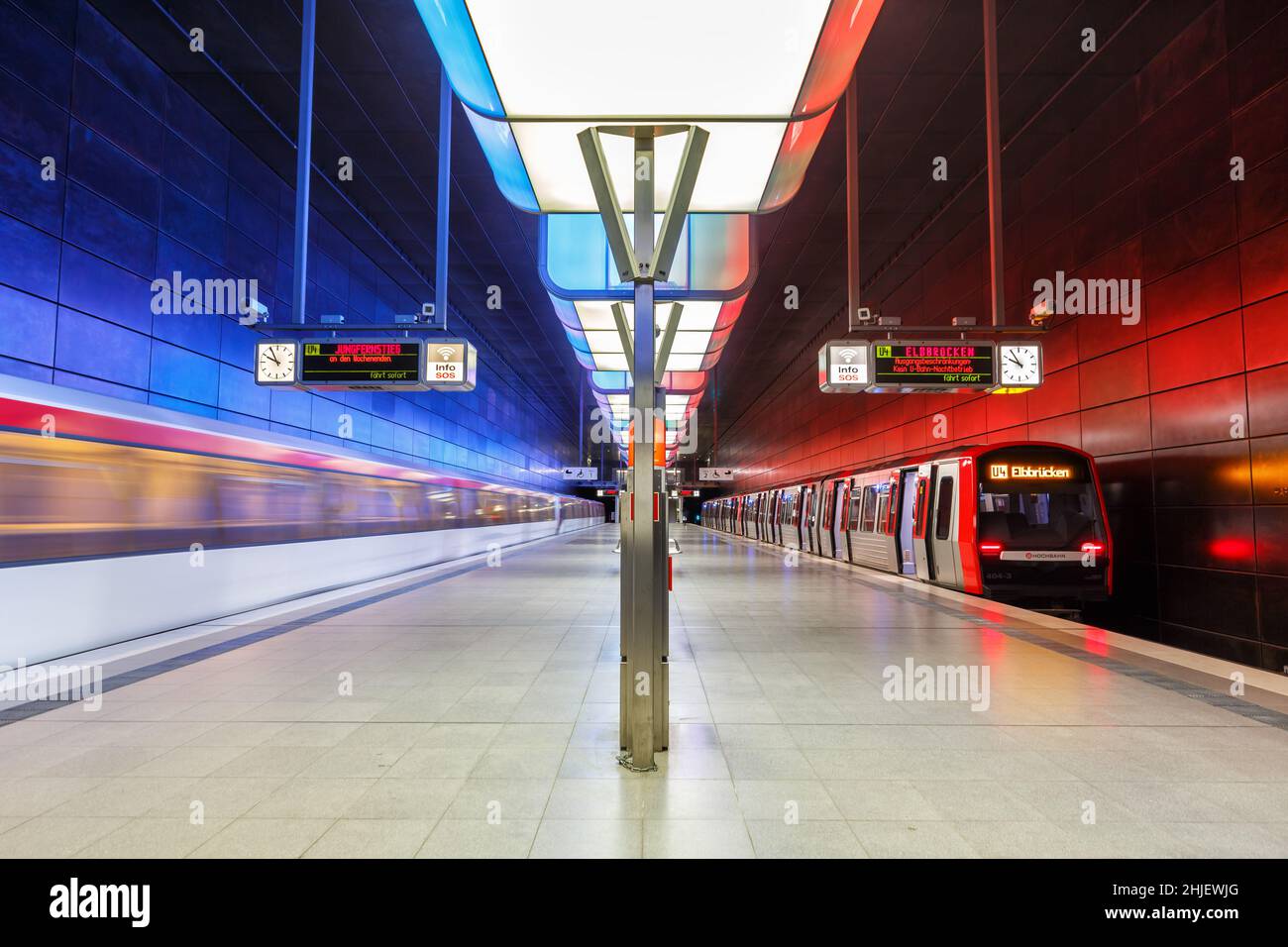 Hamburg, Germany - April 21, 2021: Hochbahn Metro U-Bahn Underground ...