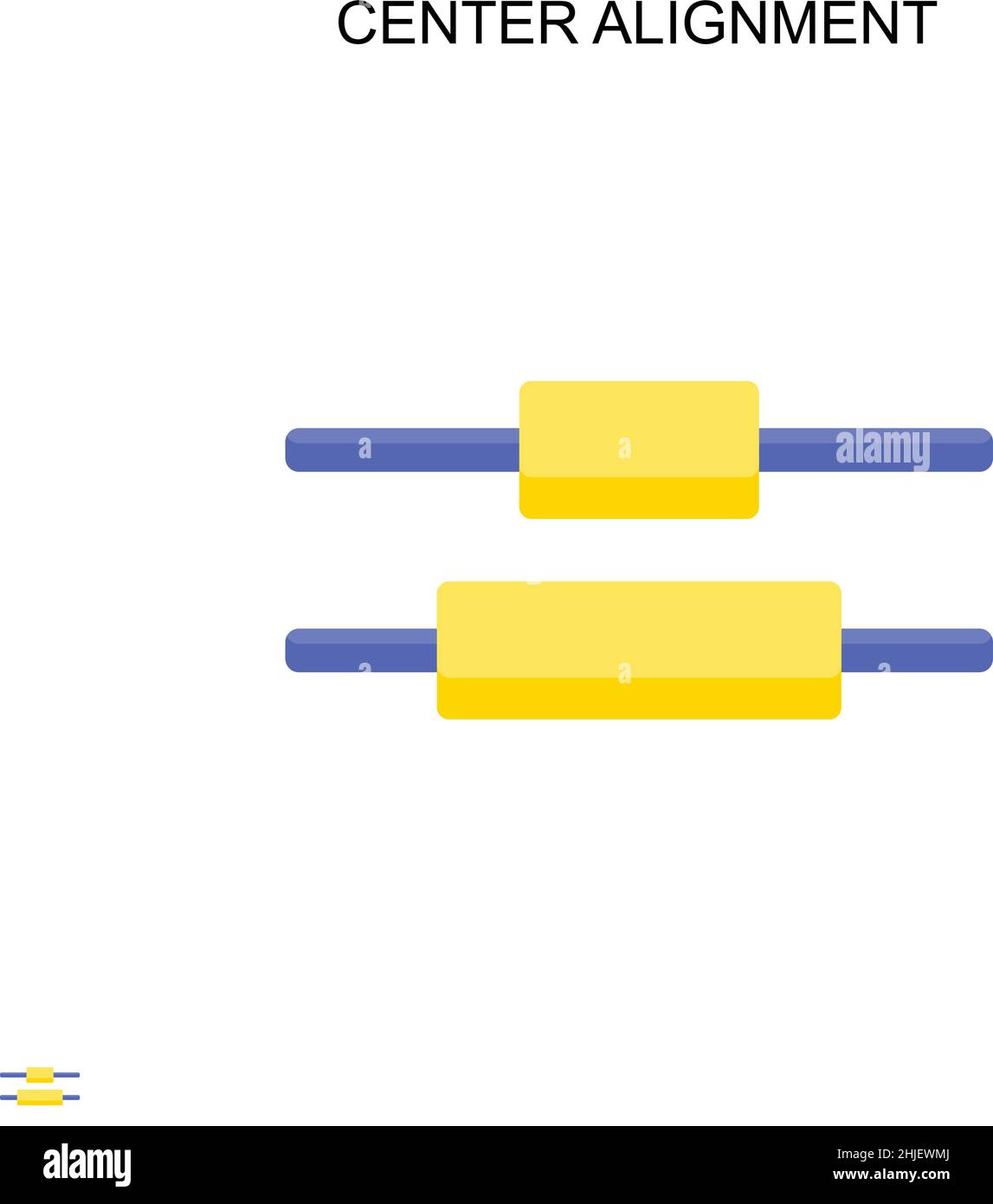 Center alignment Simple vector icon. Illustration symbol design ...