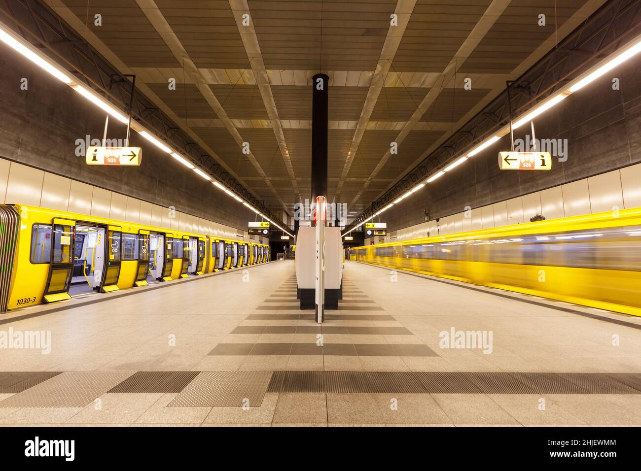 Berlin, Germany - April 22, 2021: Metro U-Bahn Underground Hauptbahnhof ...