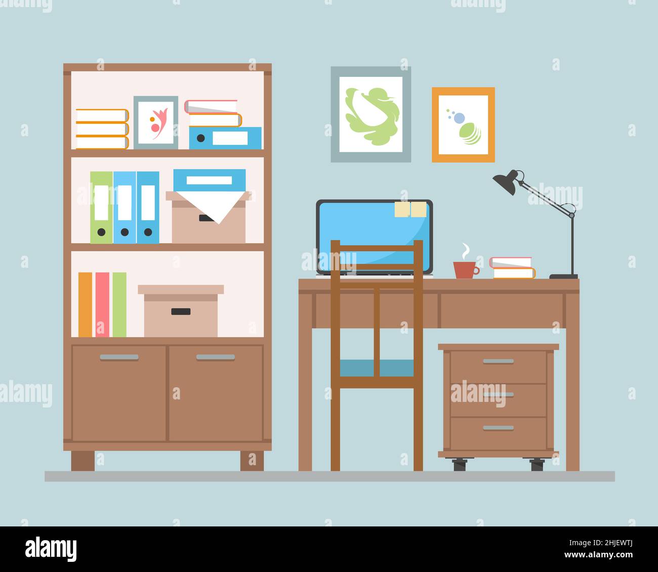Successful workspace Stock Vector Images - Alamy