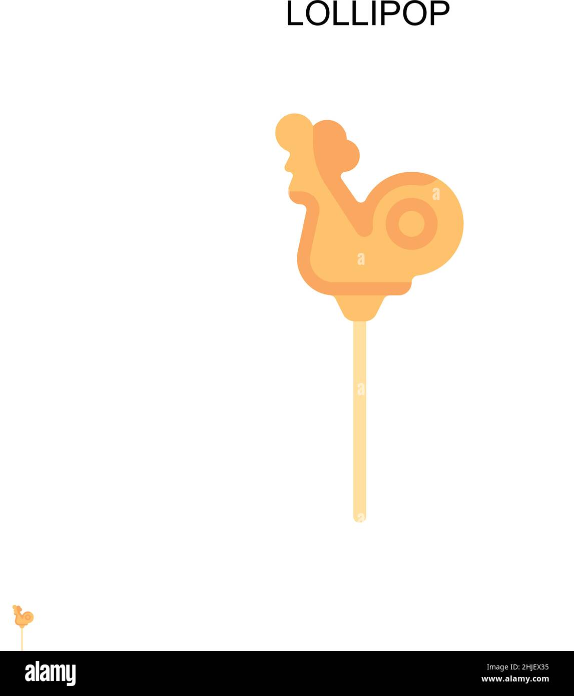Lollipop Simple vector icon. Illustration symbol design template for ...