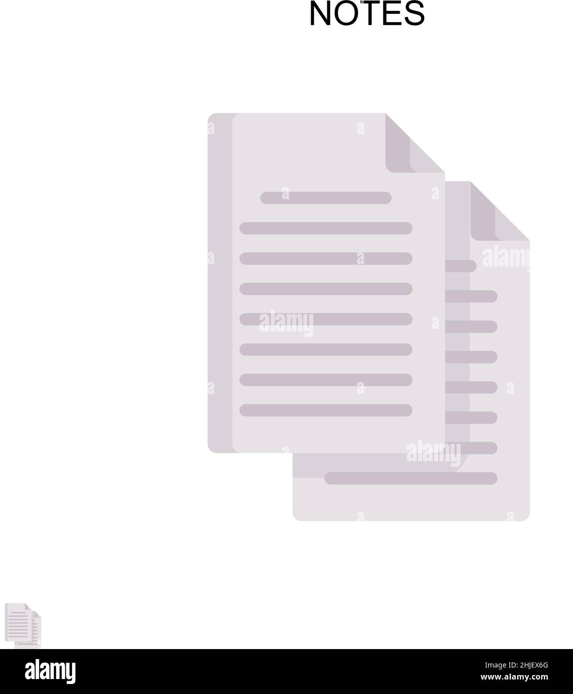 Notes Simple vector icon. Illustration symbol design template for web ...