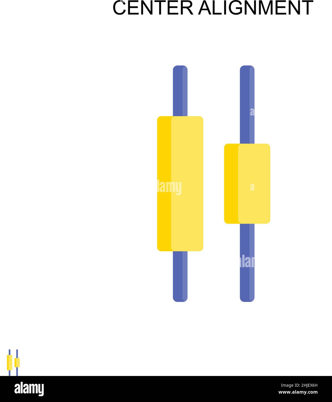 Center alignment Simple vector icon. Illustration symbol design ...