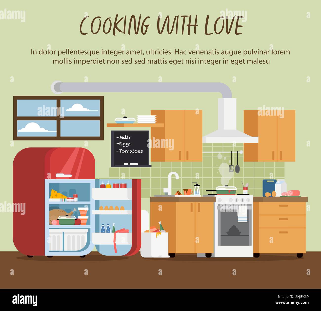 Kitchen interior icons hi-res stock photography and images - Alamy