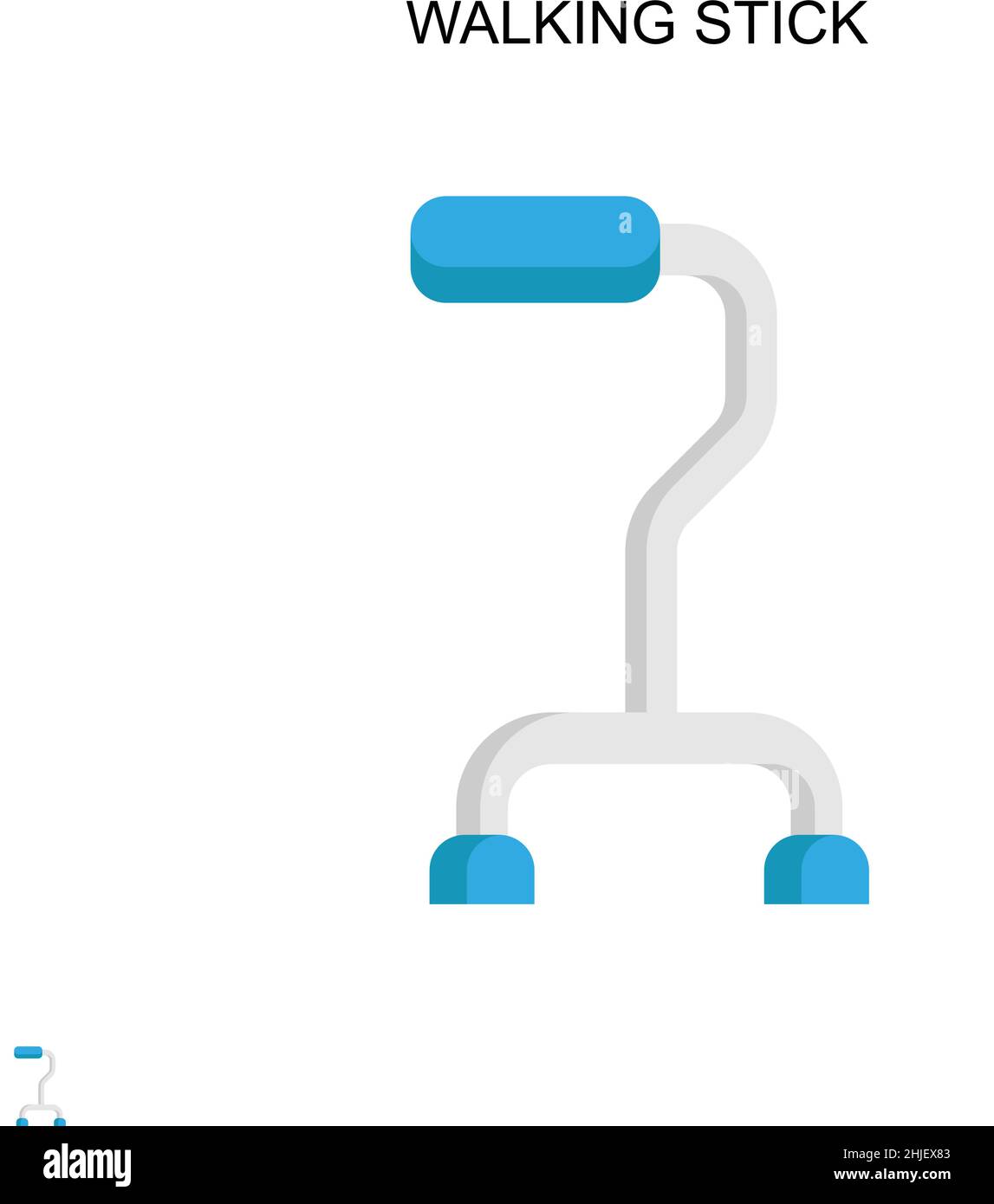 Walking stick Simple vector icon. Illustration symbol design template ...