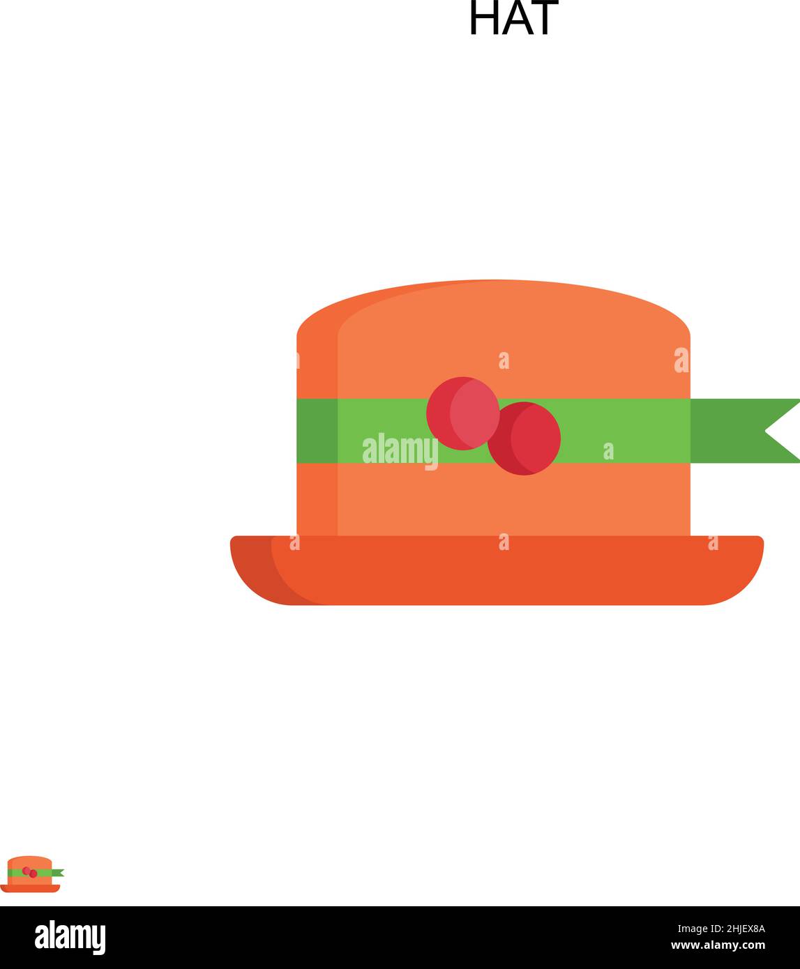 Hat Simple vector icon. Illustration symbol design template for web ...