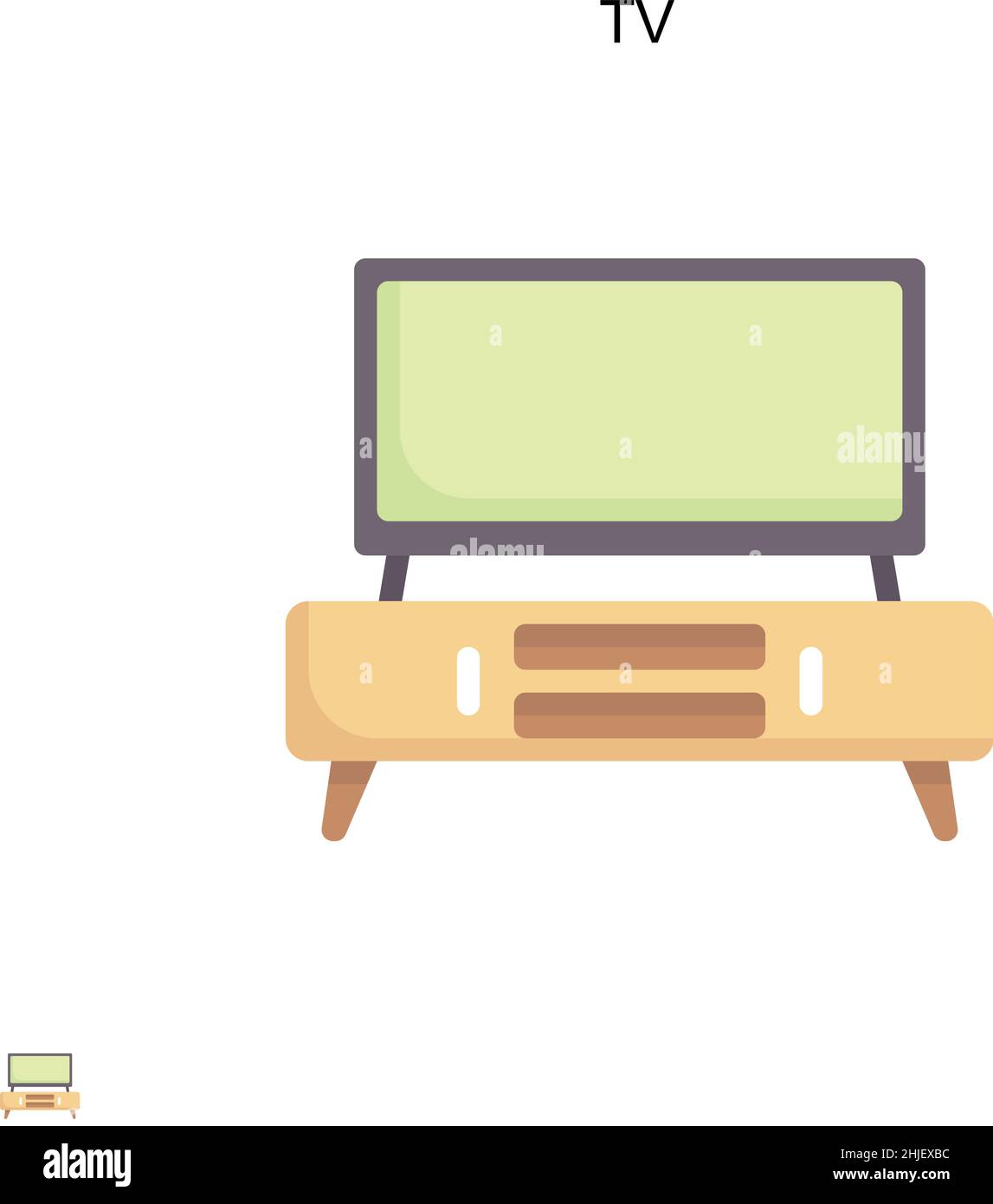 Tv Simple vector icon. Illustration symbol design template for web ...