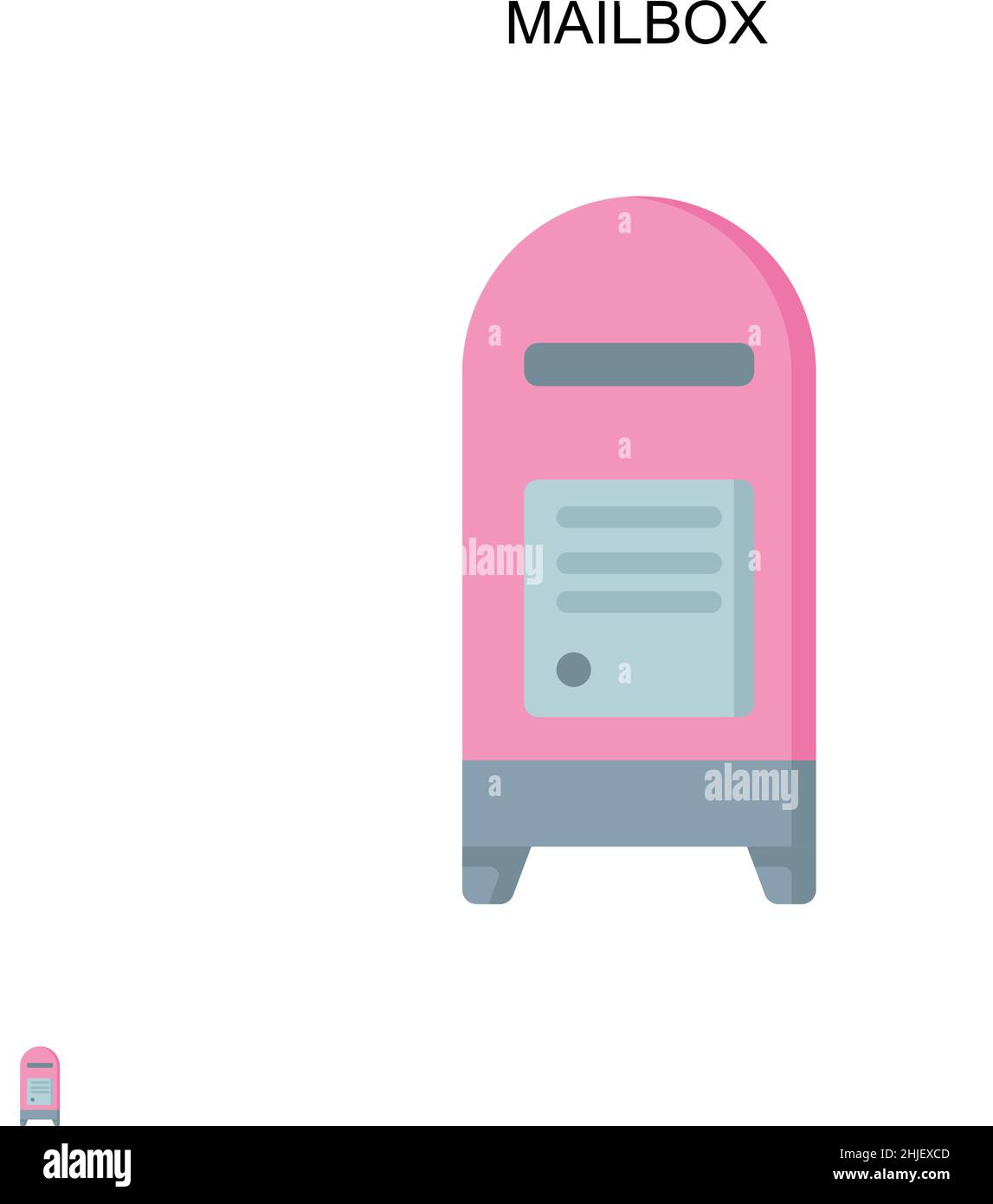 Mailbox Simple vector icon. Illustration symbol design template for web mobile UI element Stock ...