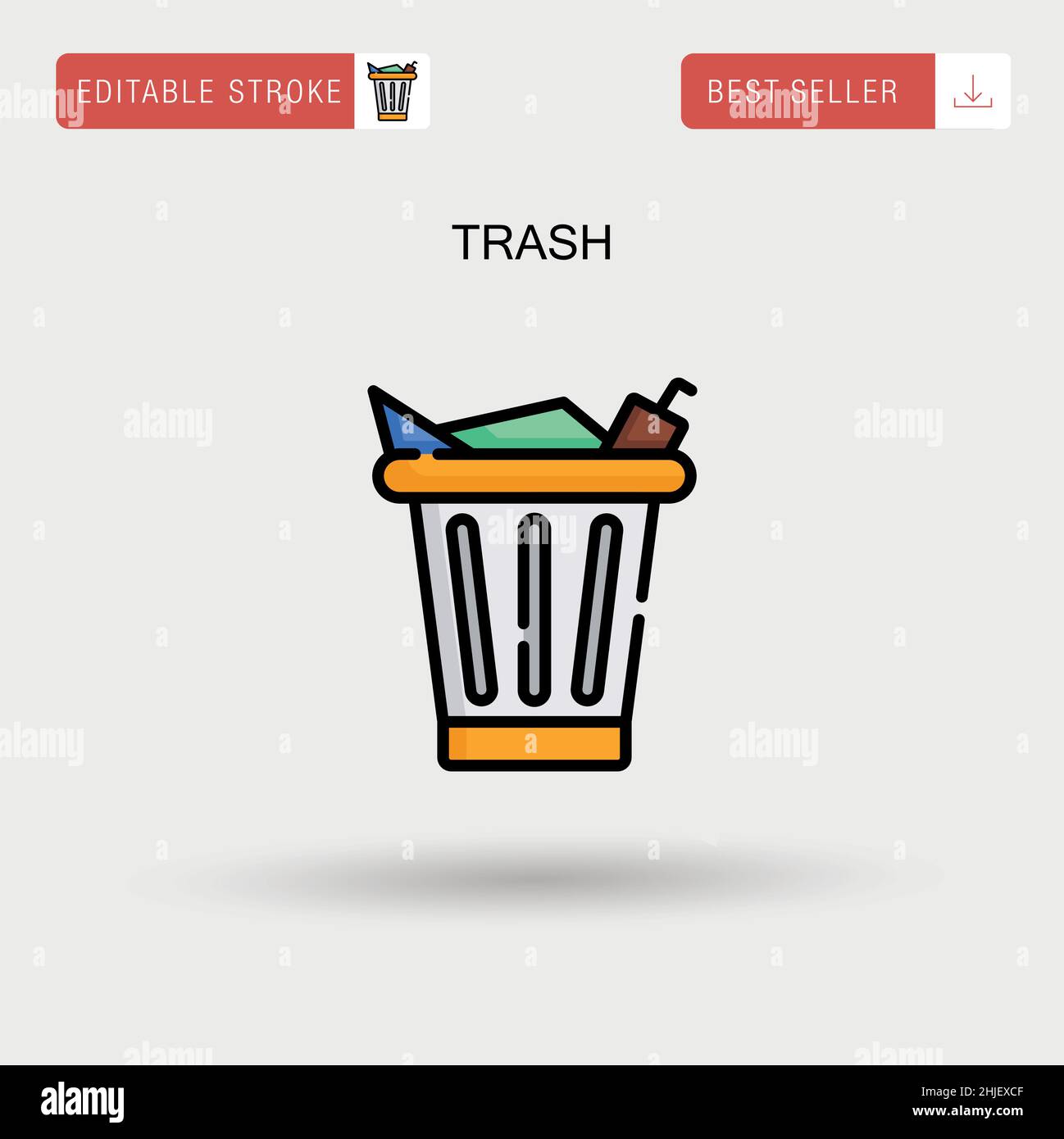 Trash Simple vector icon Stock Vector Image & Art - Alamy
