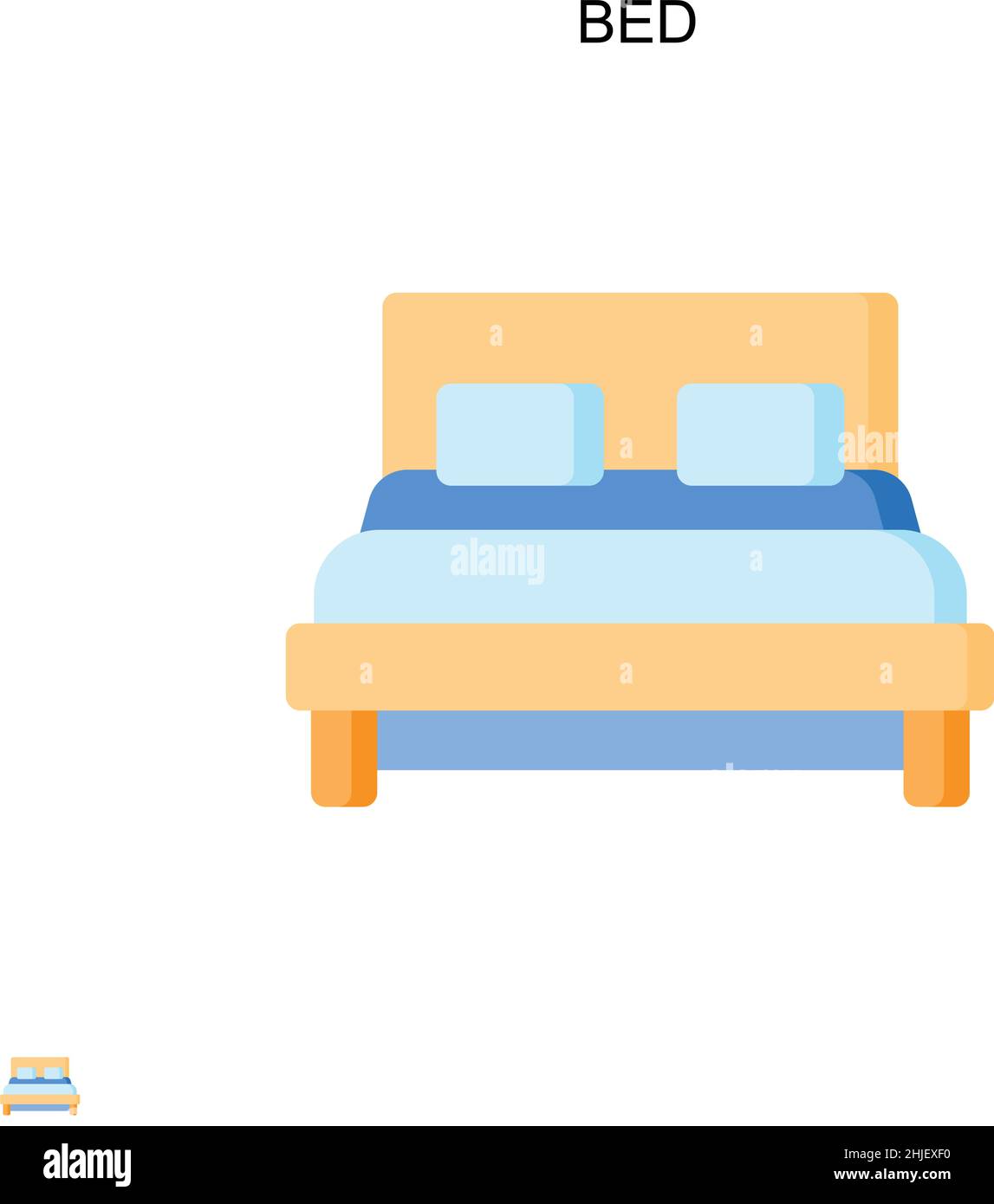 Bed Simple vector icon. Illustration symbol design template for web ...