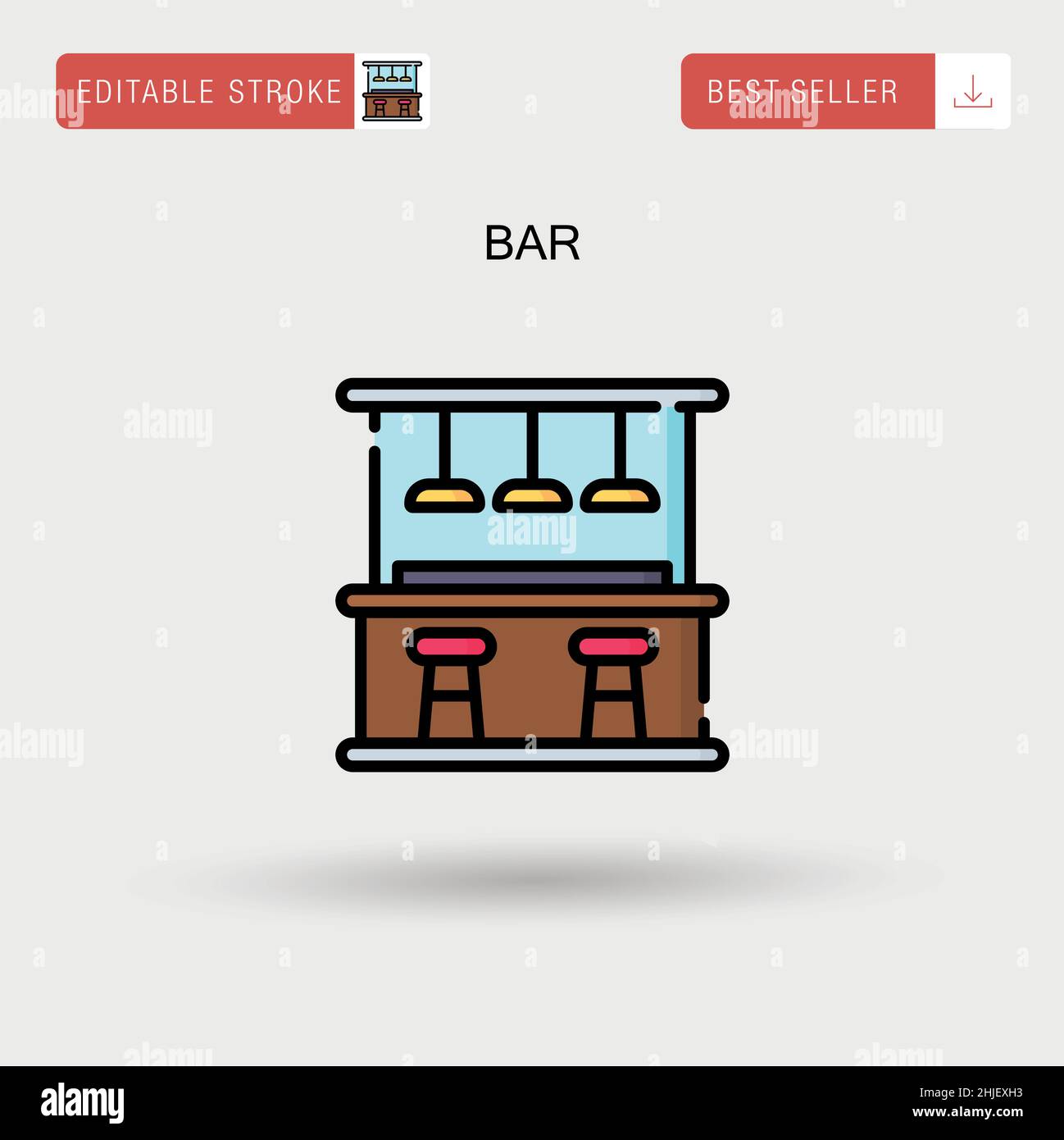 Simple cafe restaurant bar Stock Vector Images - Alamy